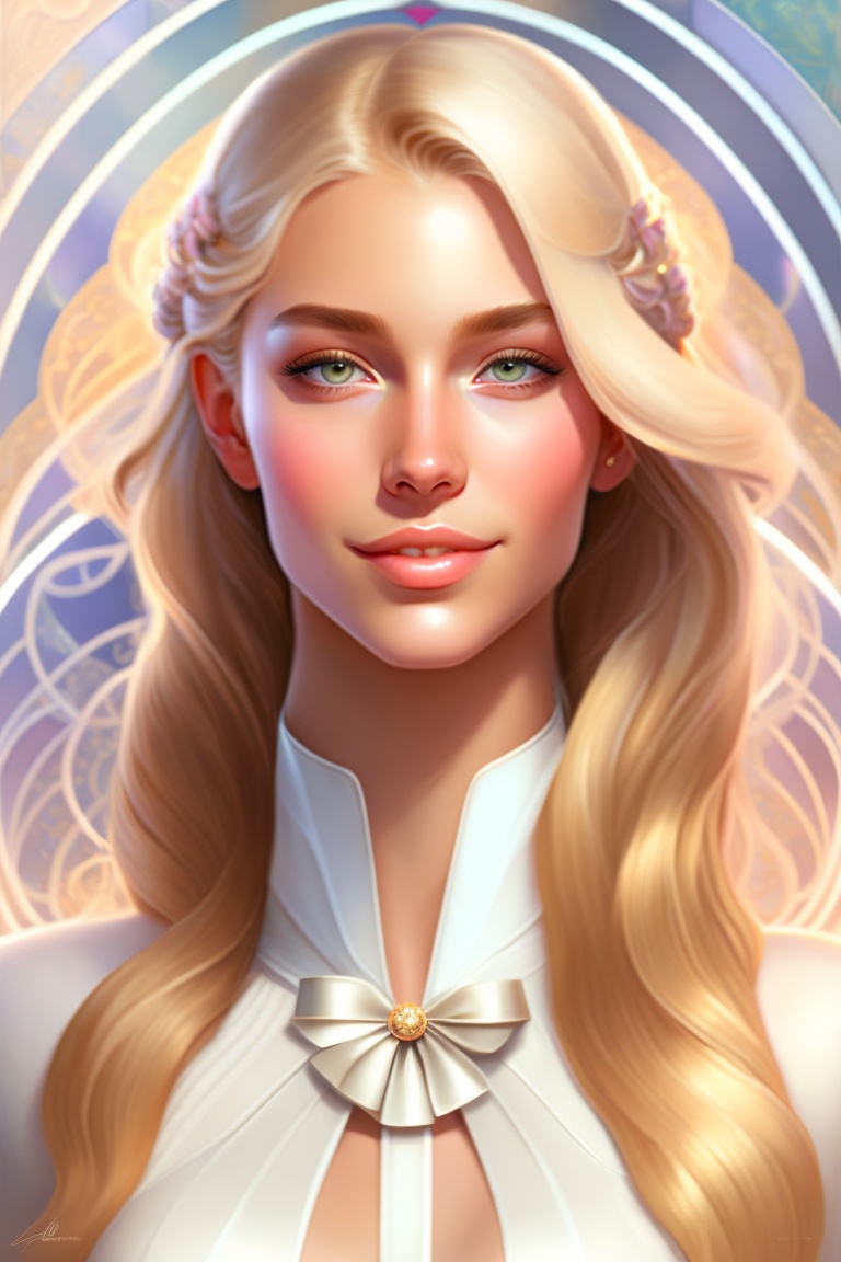 Lexica - Beautiful symmetrical face, portrait of young woman blessed ...