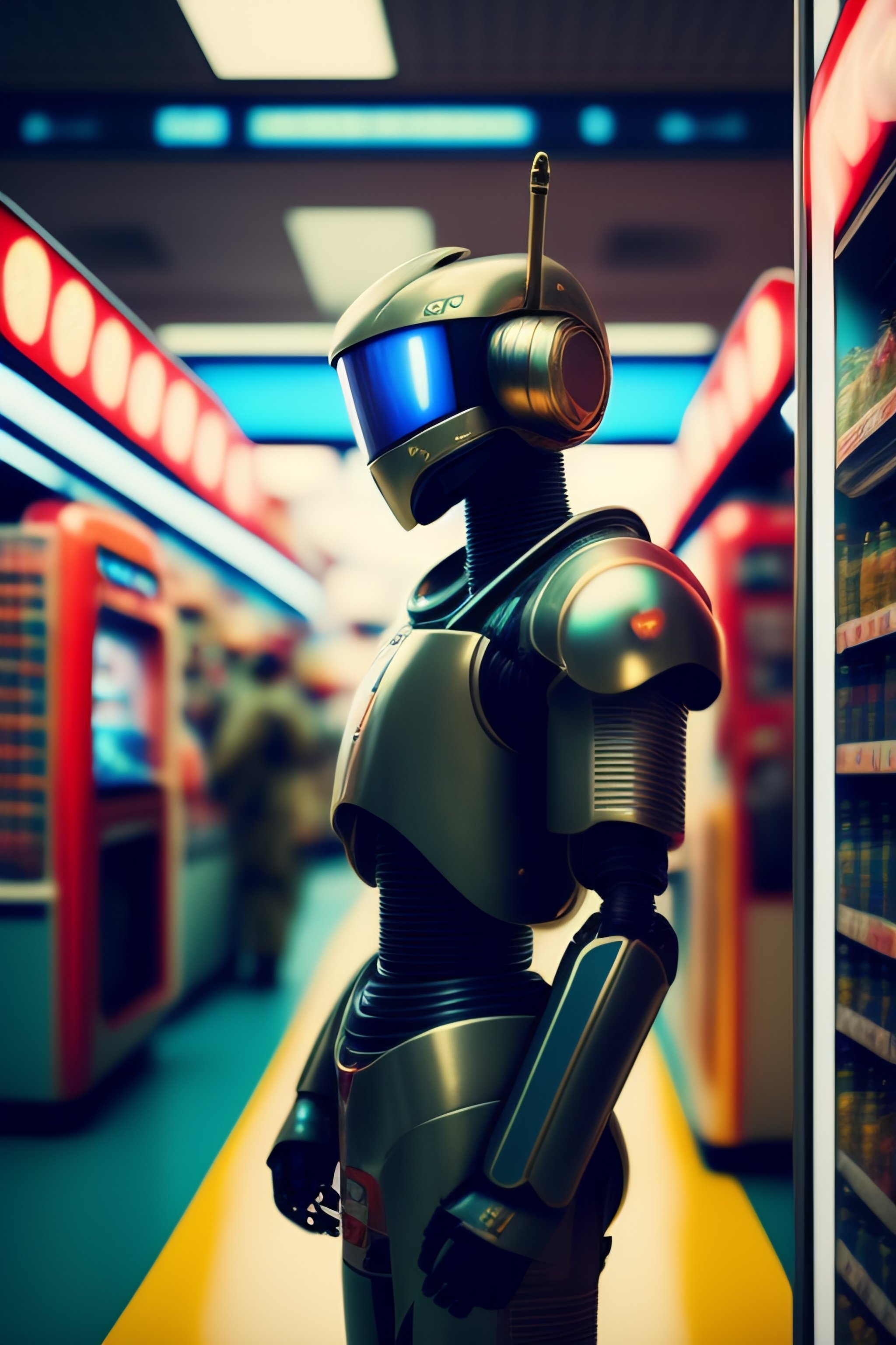 Lexica - Robot with a old screen for a face with a gun in his hand ...