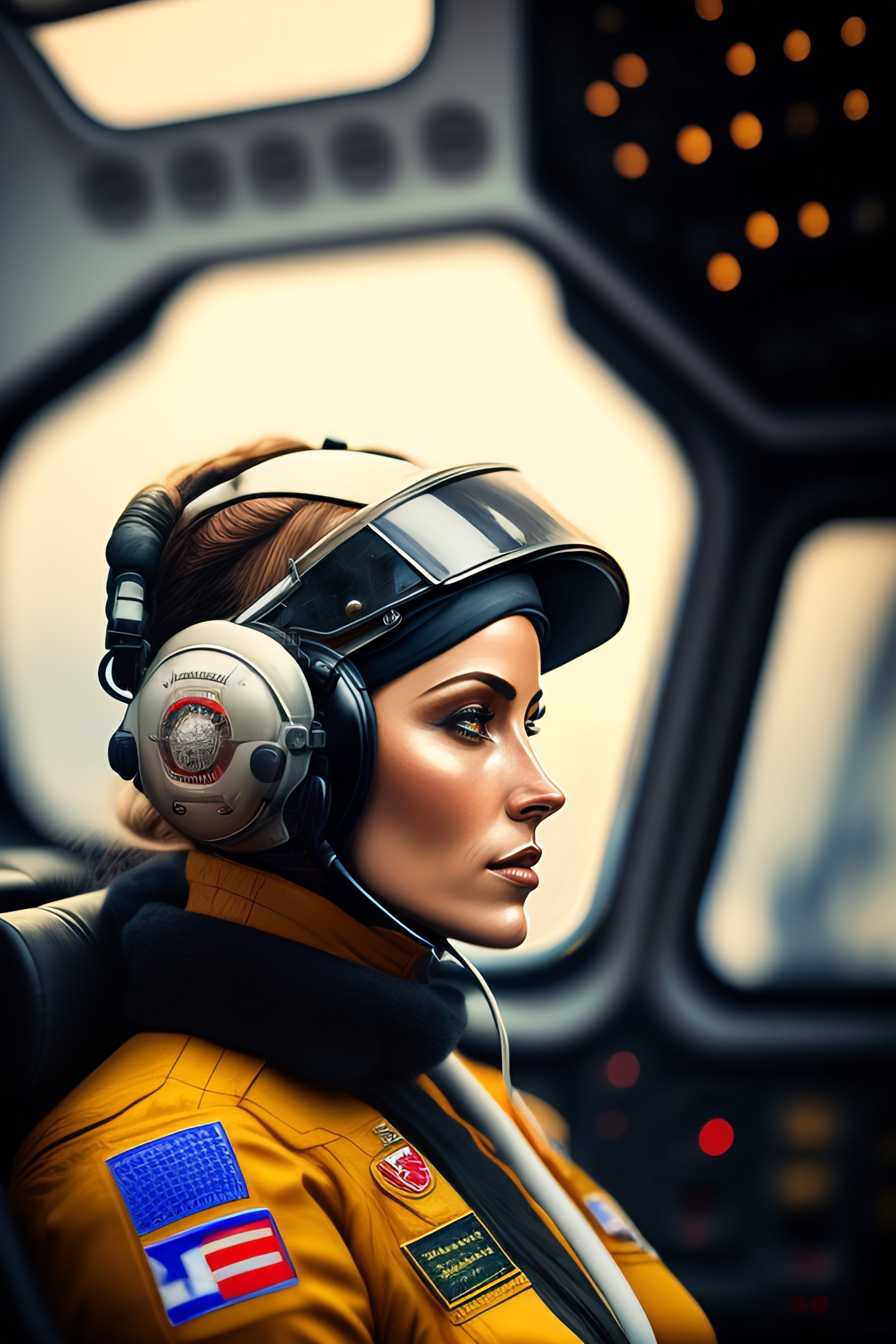 Lexica - Cyborg pilot Russian, interior cockpit, hyperdetailed, by john ...