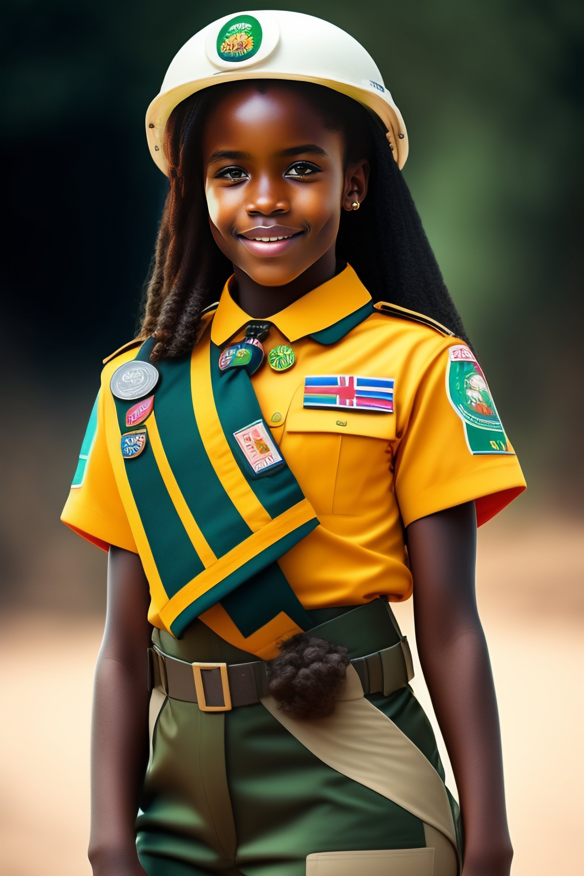 Lexica - African girl scout in uniforme