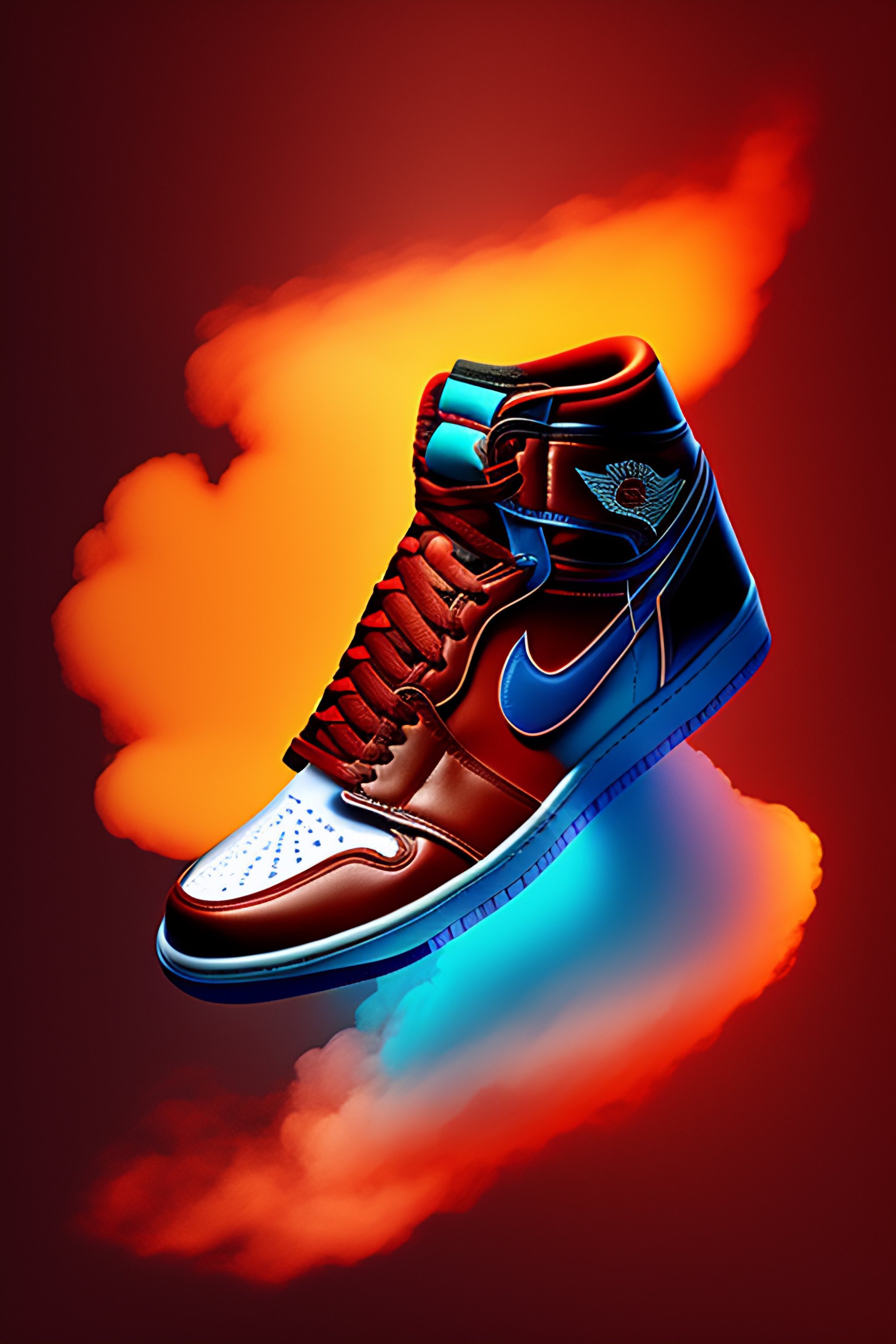 Lexica - Nike jordan 1 "chicago" colorway, pink cloud background