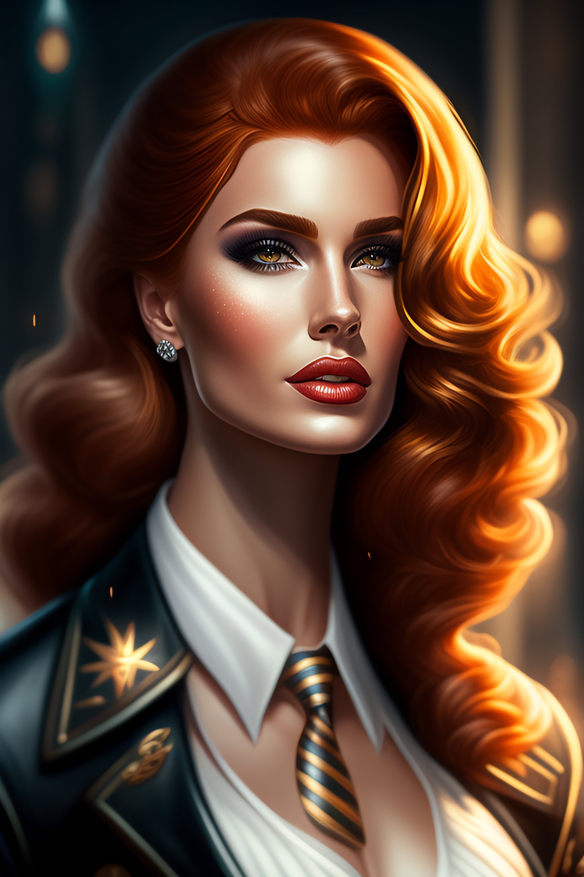 Lexica - Brunette male detective Infront, noir style, behind ginger ...