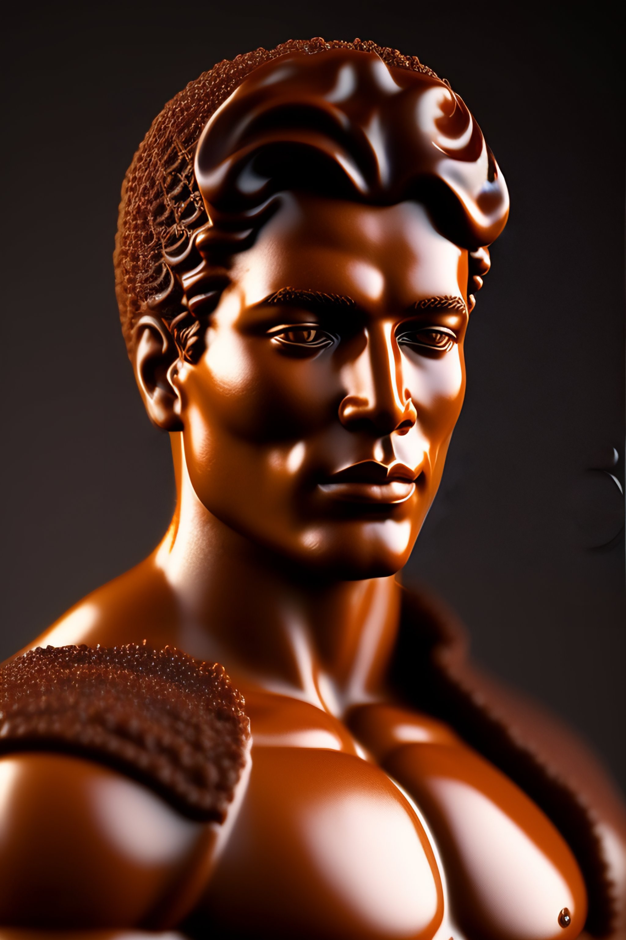 Lexica - A belgian waffle human with chocolate, extremely detailed