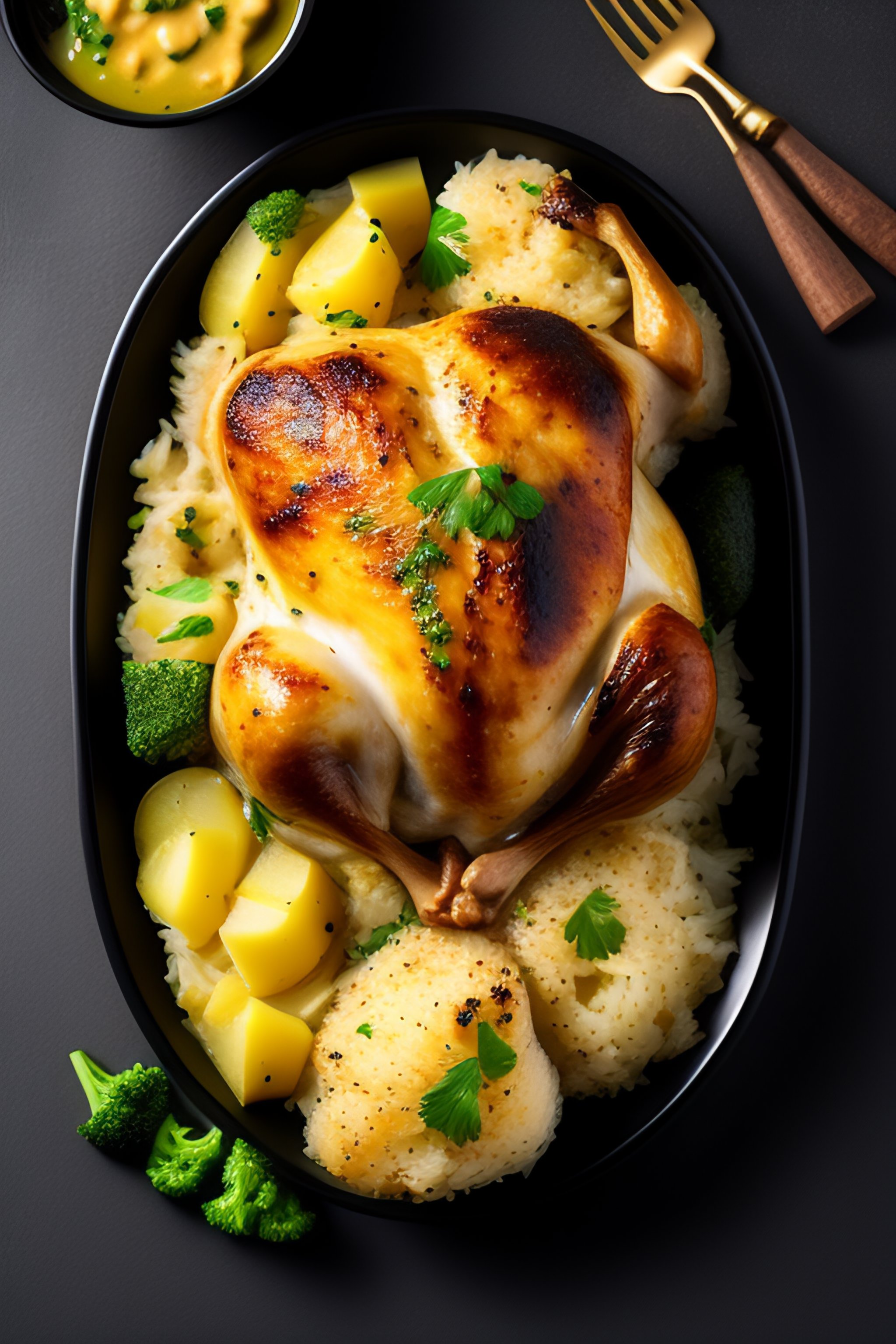 Lexica - Chicken rice roasted with smashed potato