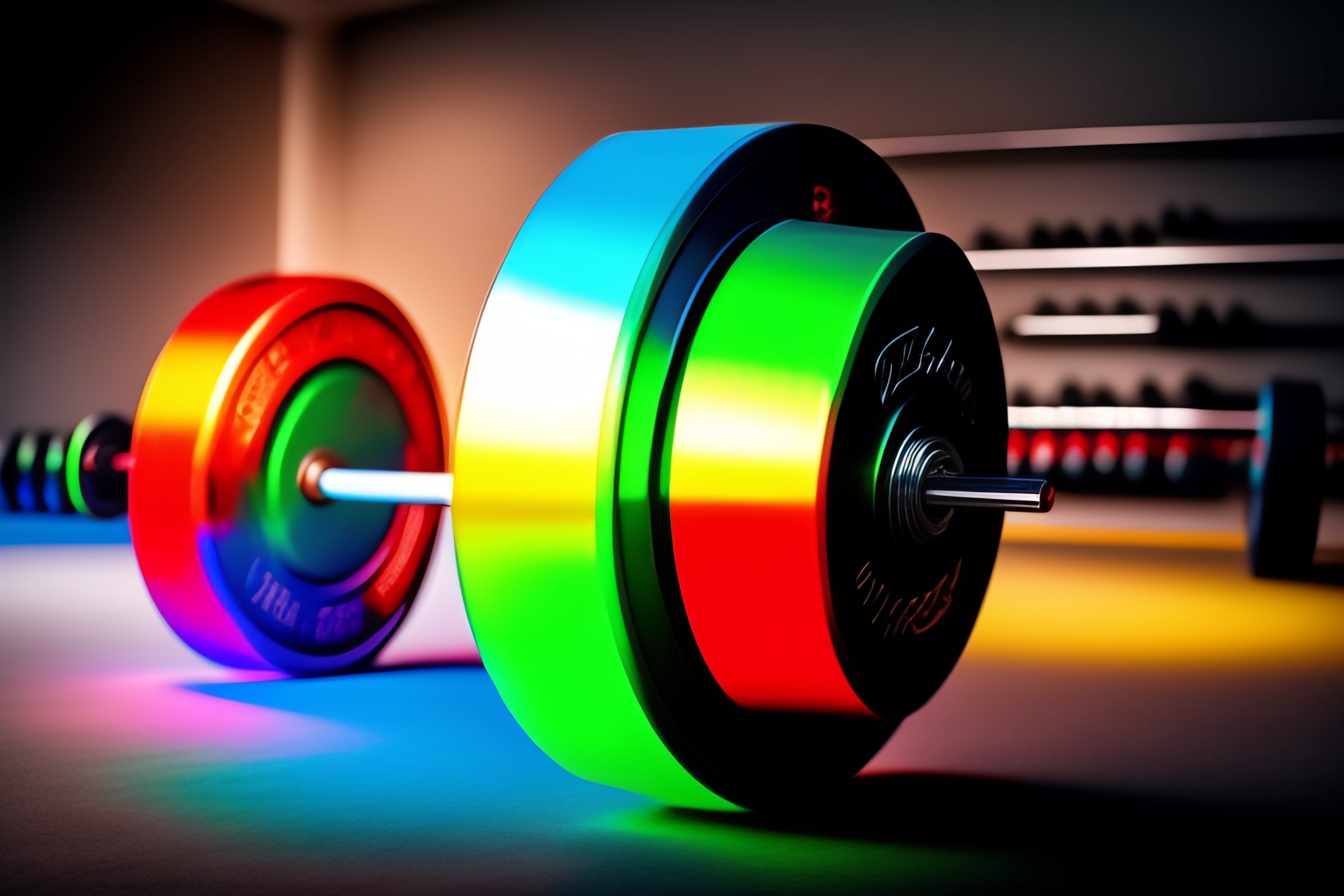 Lexica - Olympic weights, smoke, stage lights, lazers, blue, yellow ...