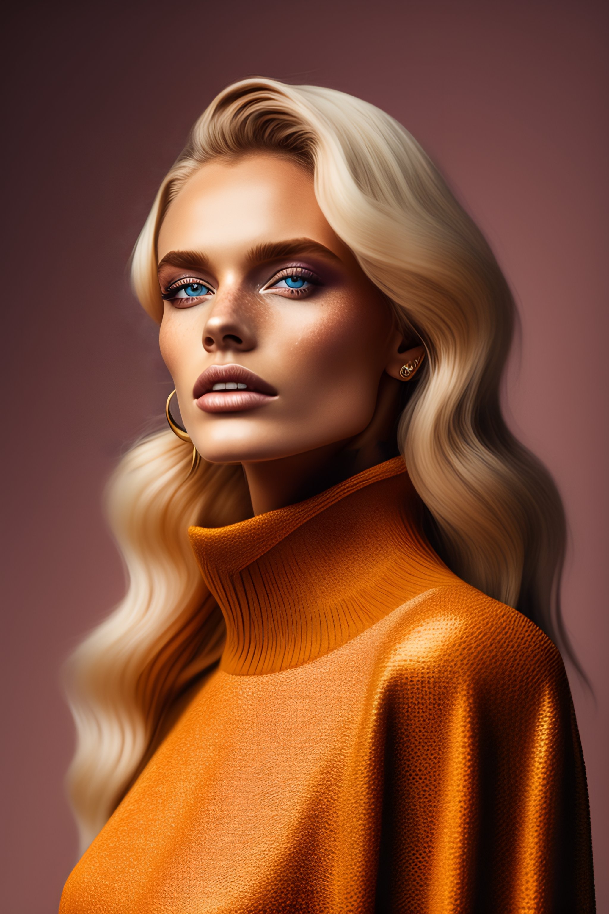 Lexica - A photo mid-body of a beautiful blonde woman with freckles ...