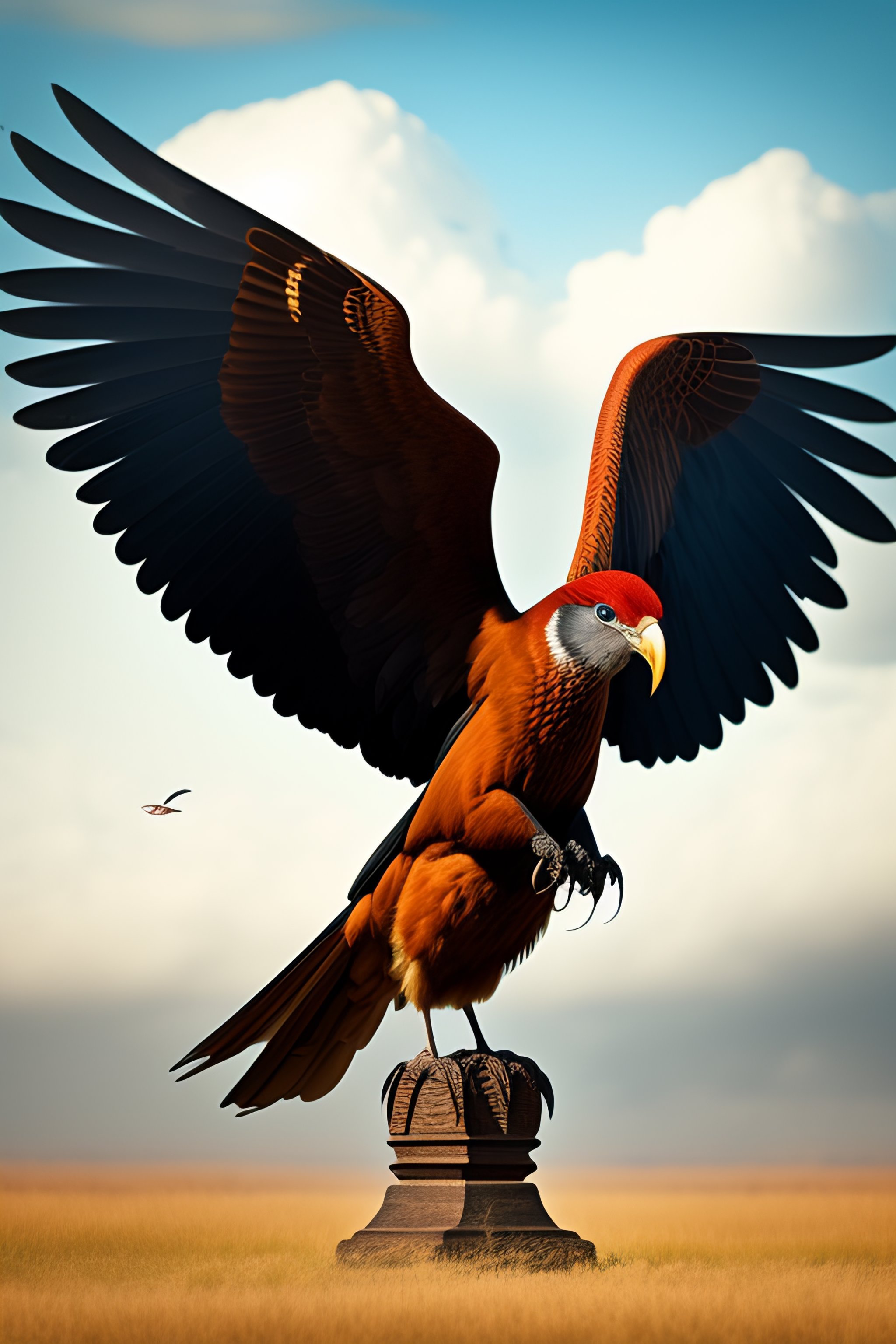 Lexica - Holy bird monster made of flesh, bone, and steel