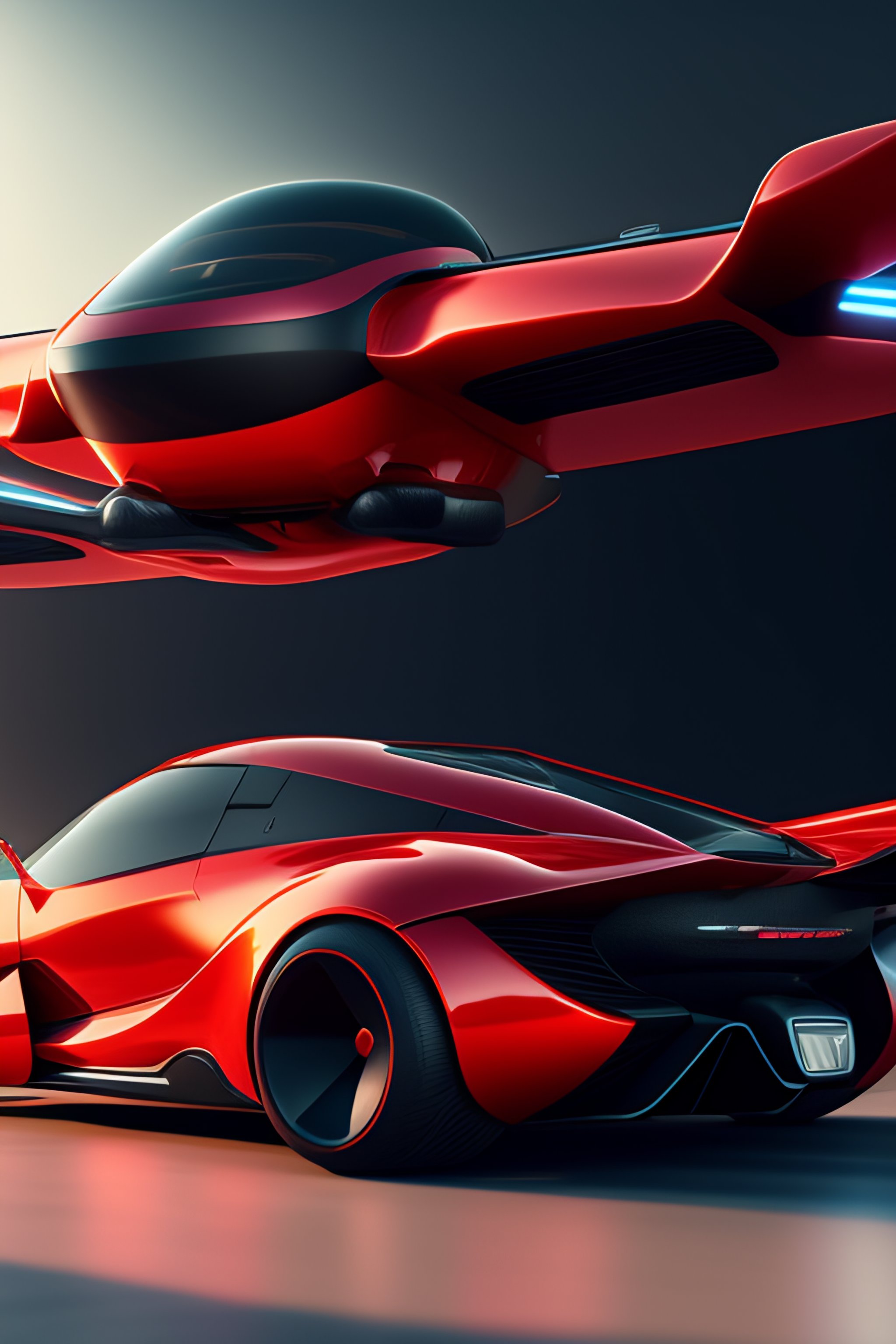 Lexica - Futuristic, flying car, realistic, flying above city of dubai ...