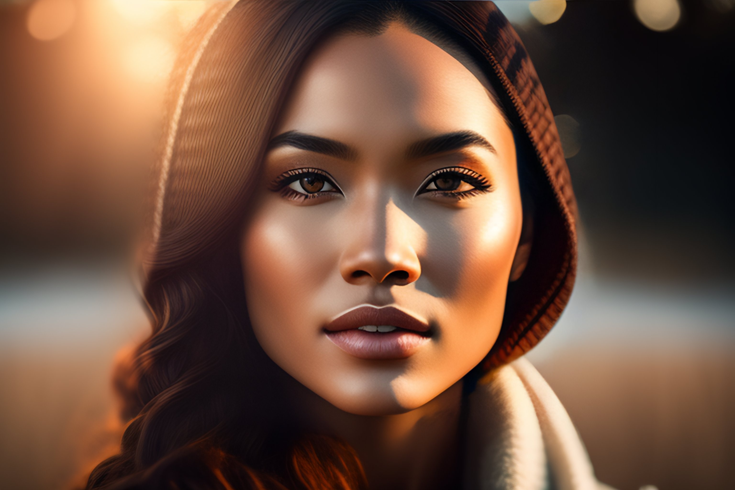 Lexica - Half body vintage portrait of a gorgeous light skin inuit ...