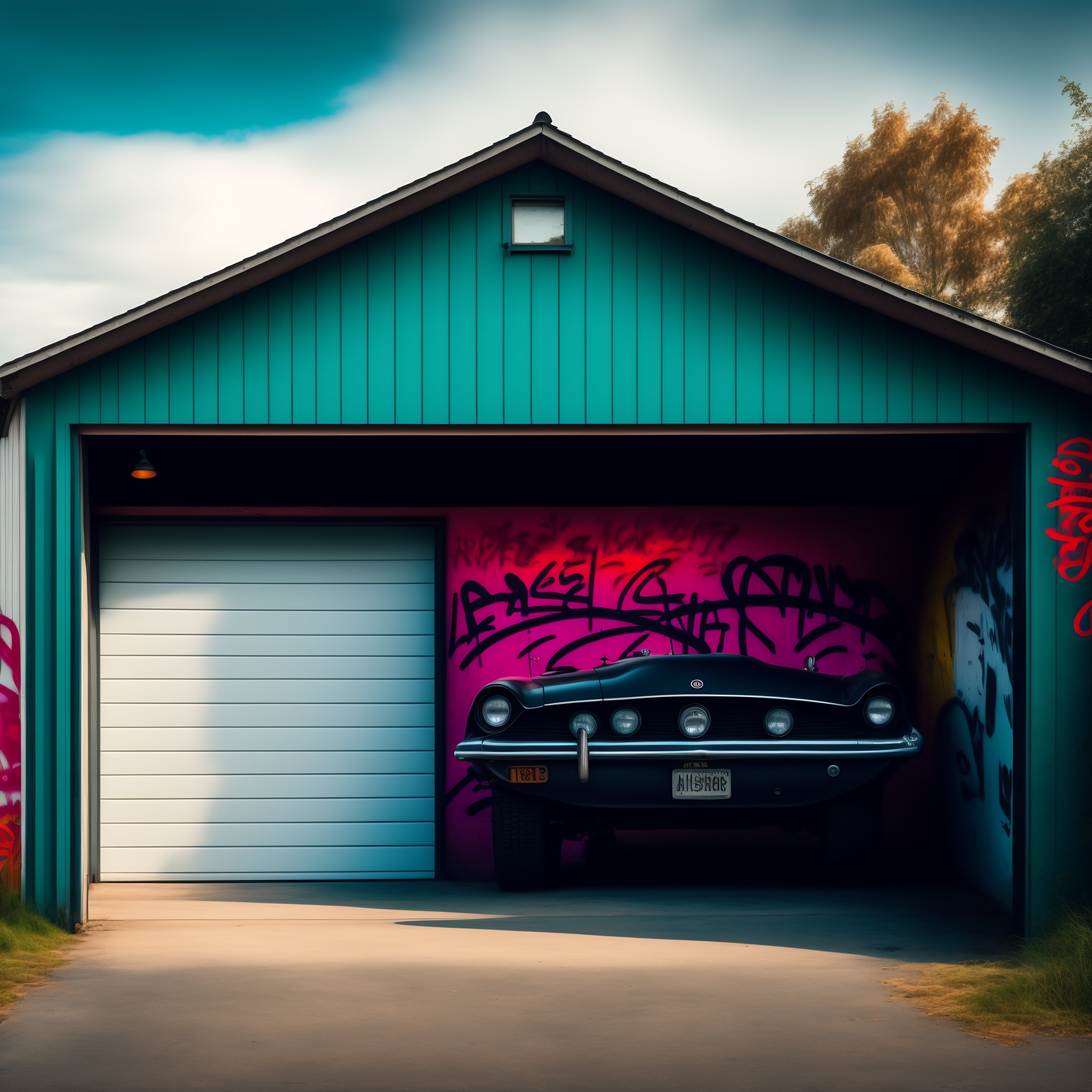 Lexica - Garage with graffiti