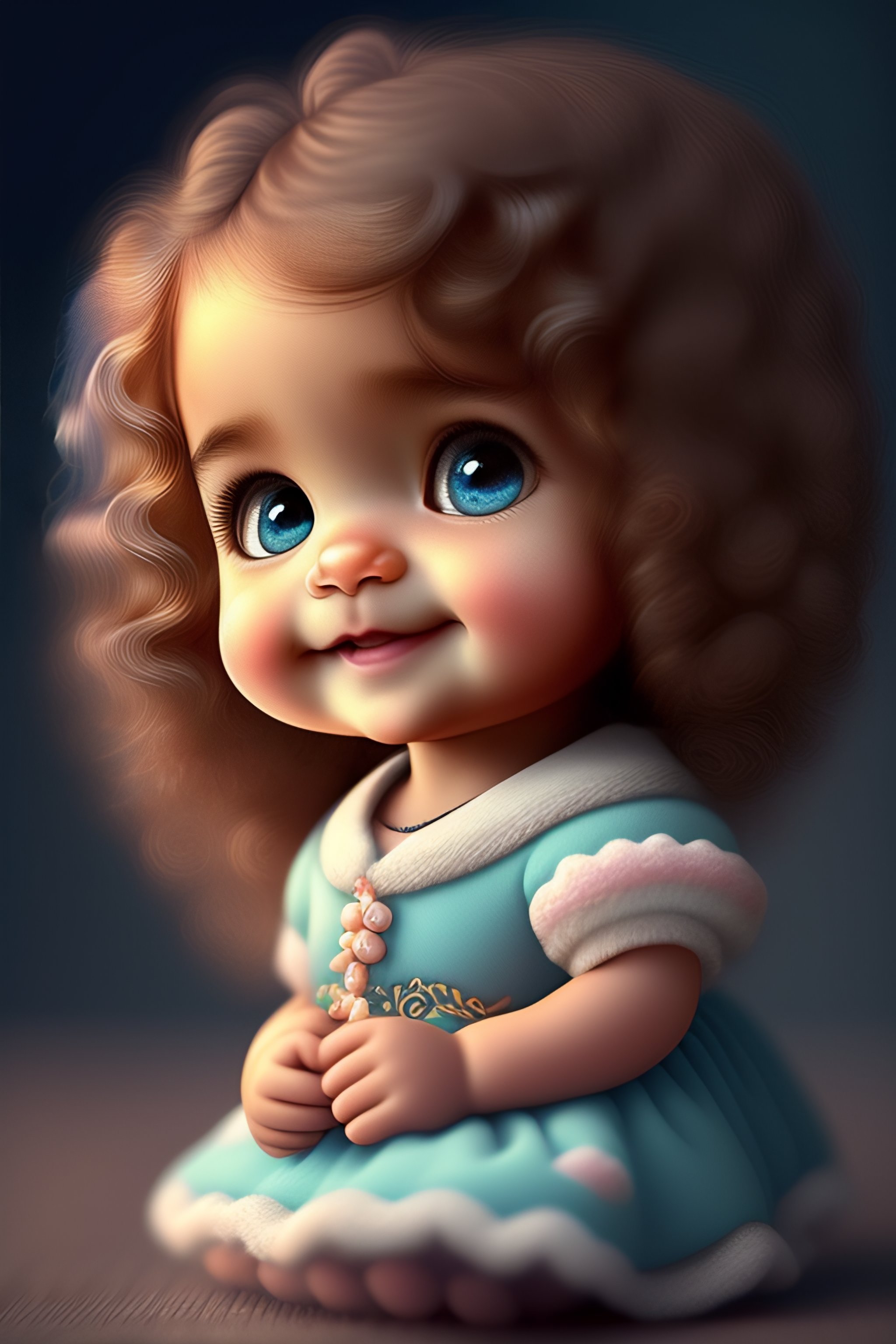Lexica - Design me a small, cute, fluffy and charming fictional baby ...