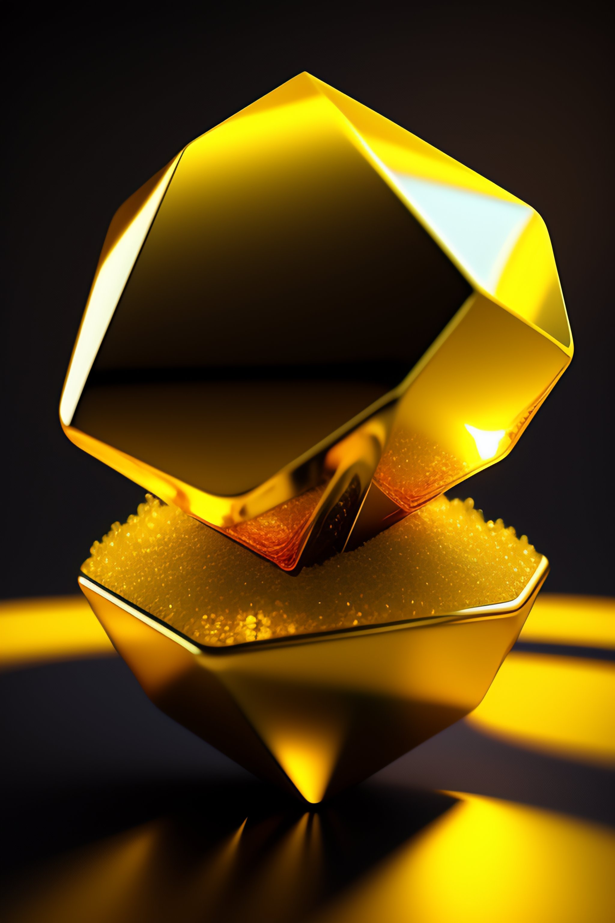 Lexica - A photorealistic render of a metallic crystalline neotribal ...