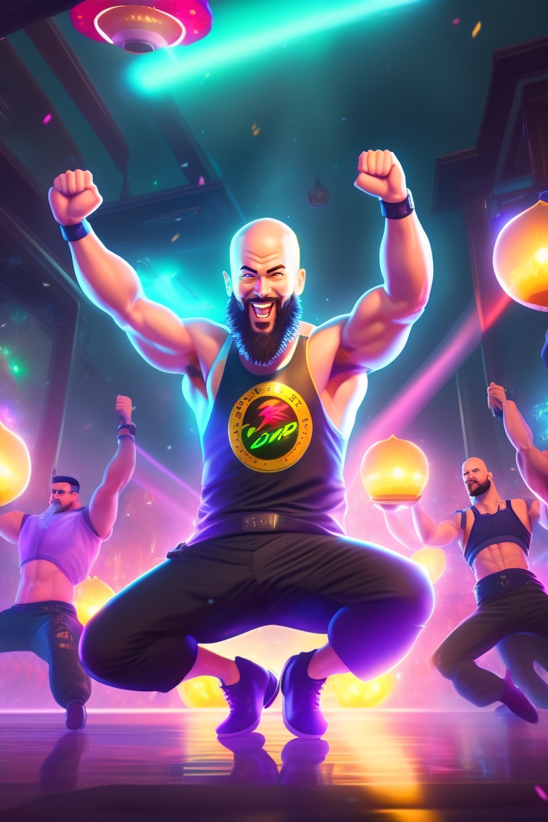 Lexica - Bald man with beard 8k render in a club in washington dc, edm ...