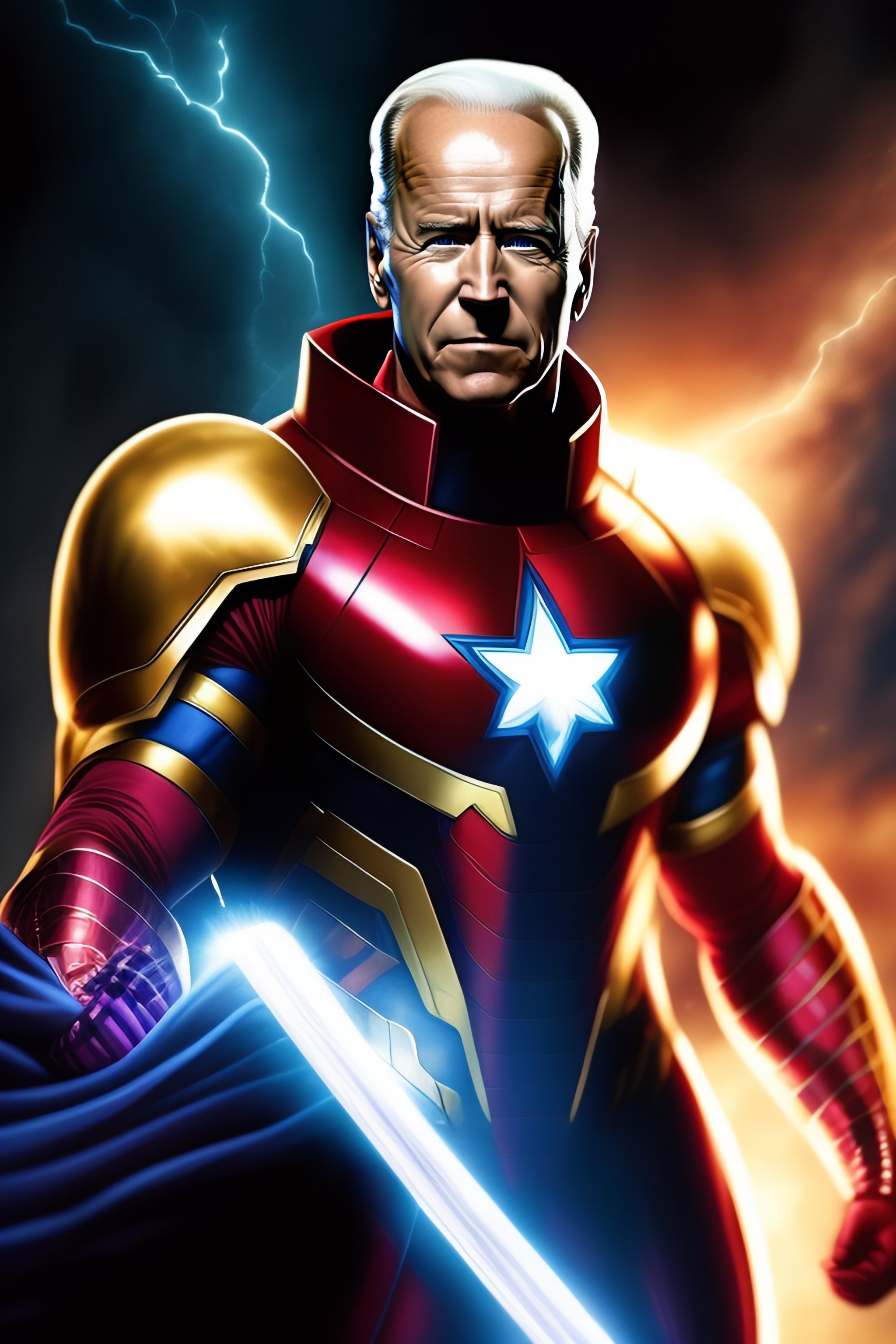 Lexica - Joe biden as a marvel movie character