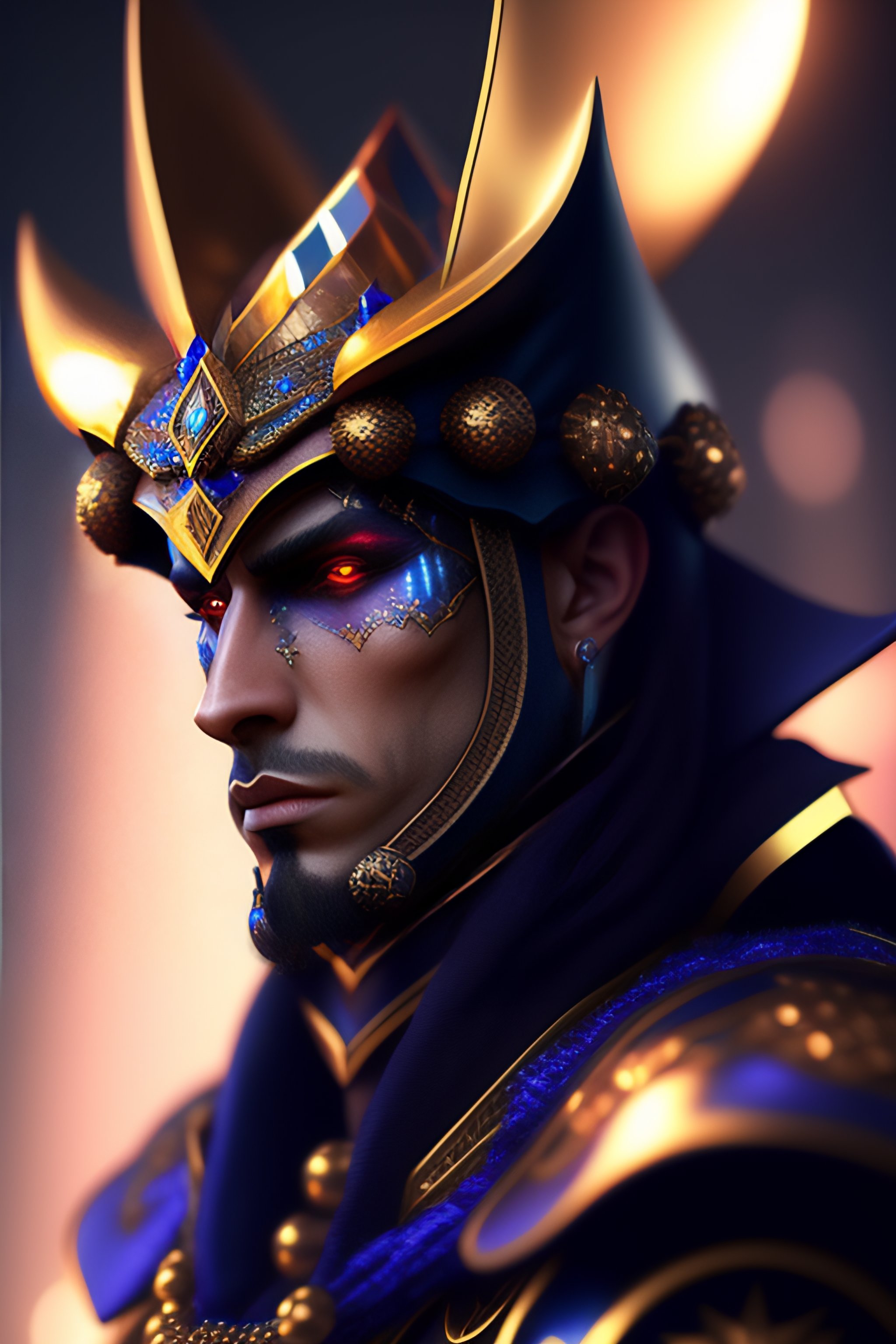 Lexica - Front shot of a court jester character ominous intricate ...