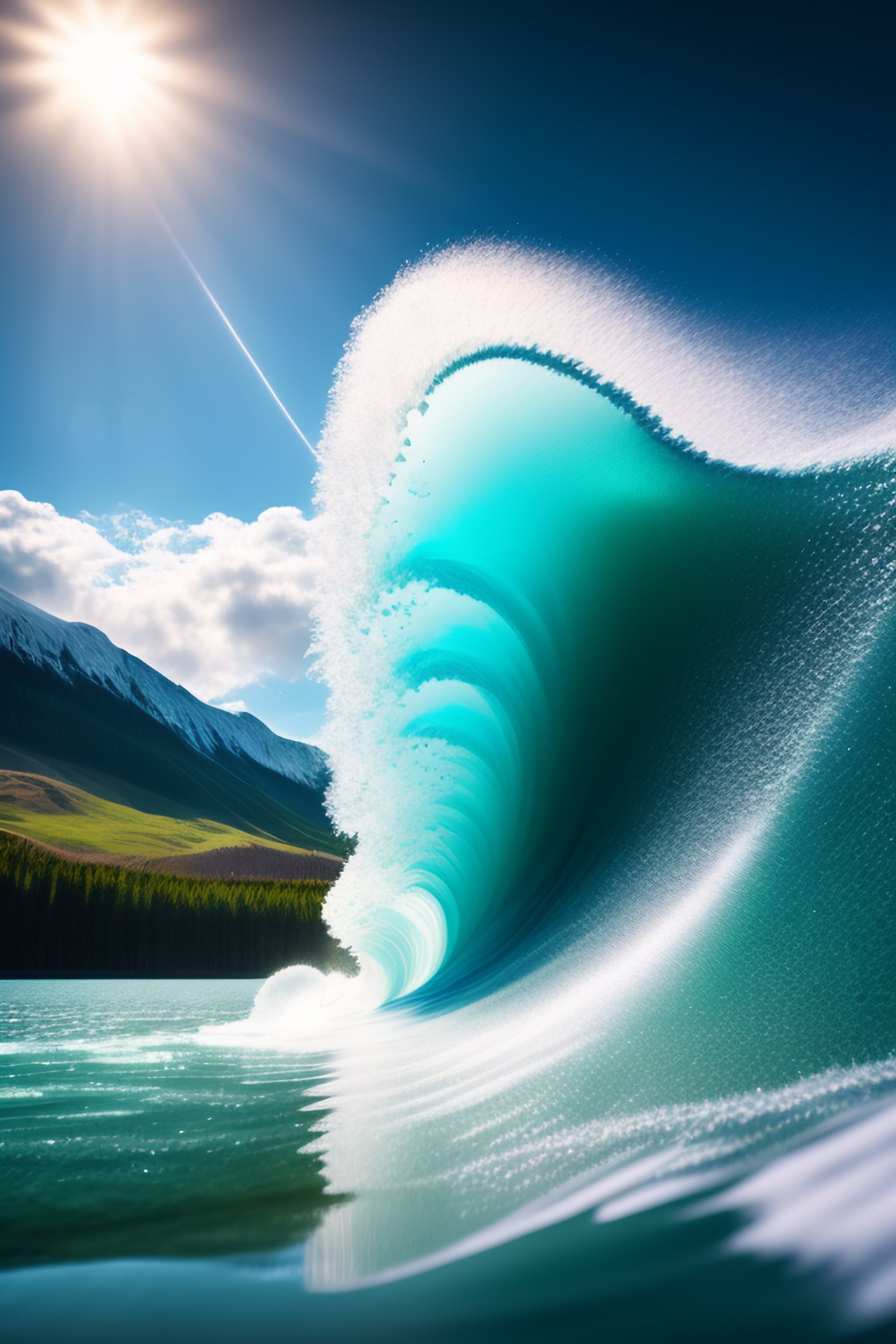 Lexica - BIG WATER DROPS FALLING TO A LAKE OF WATER AND GENERATING A ...