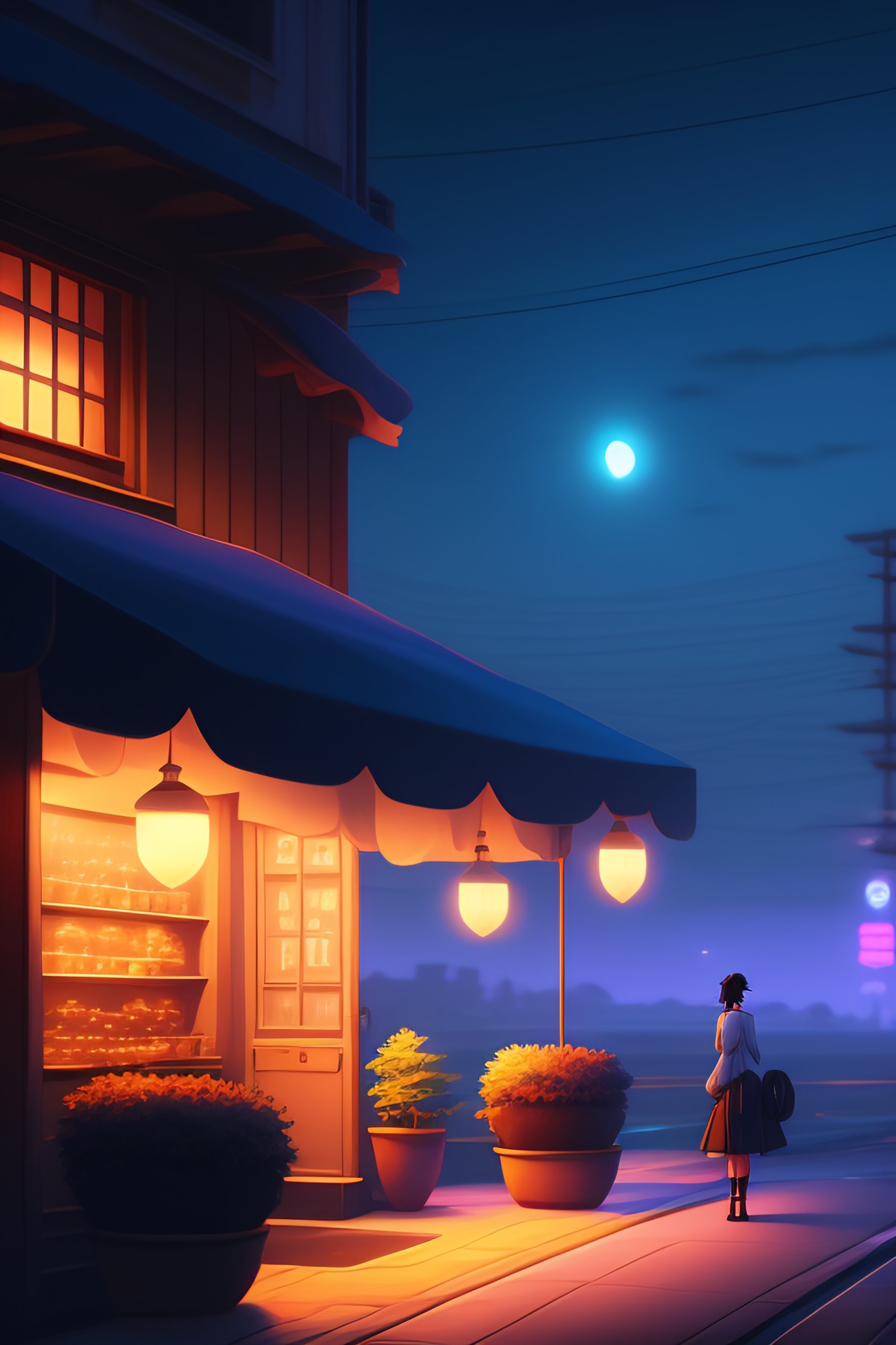 Lexica - The Night Inn, Anime concept art by Makoto Shinkai 8k