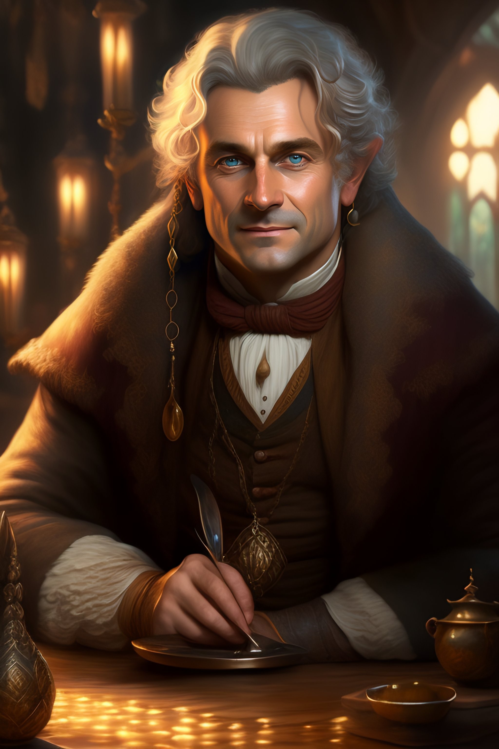 Lexica - Dirty faced and very happy bilbo baggins looking the table ...