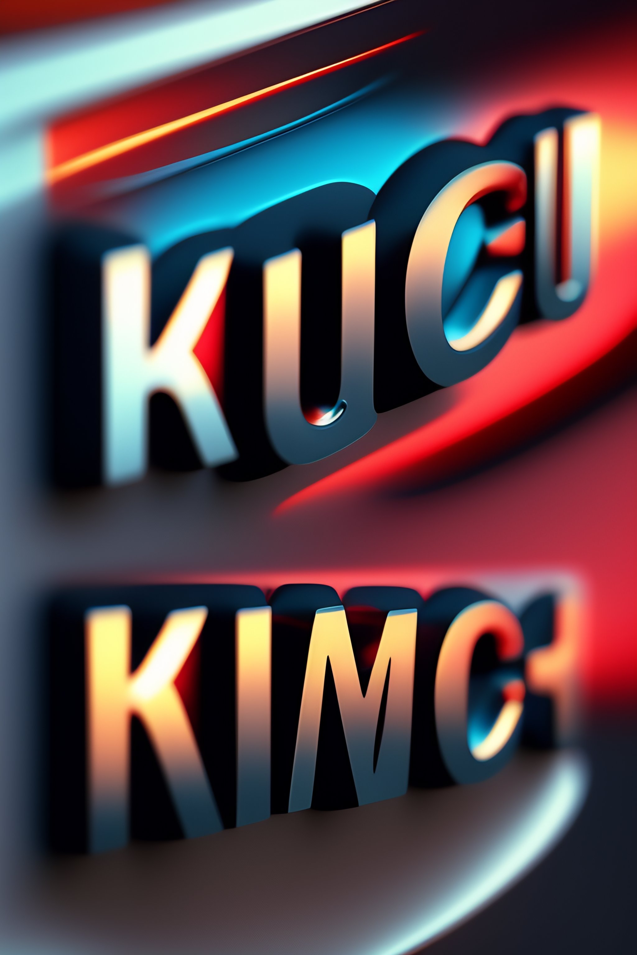 Lexica - 3d text of KM GRAPHICS