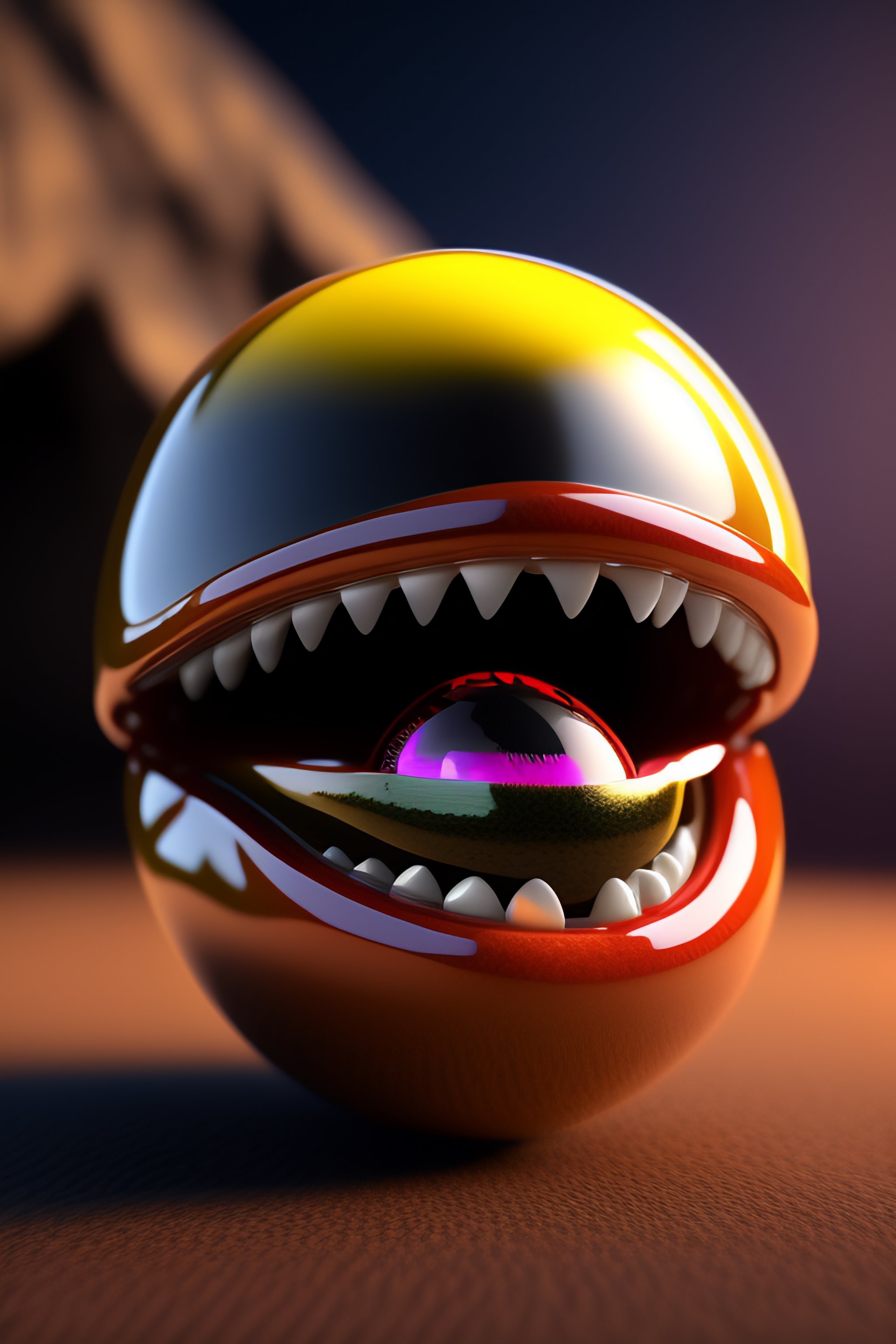 Lexica - Eyeball with teeth 8k volumetric lighting octane render ultra ...