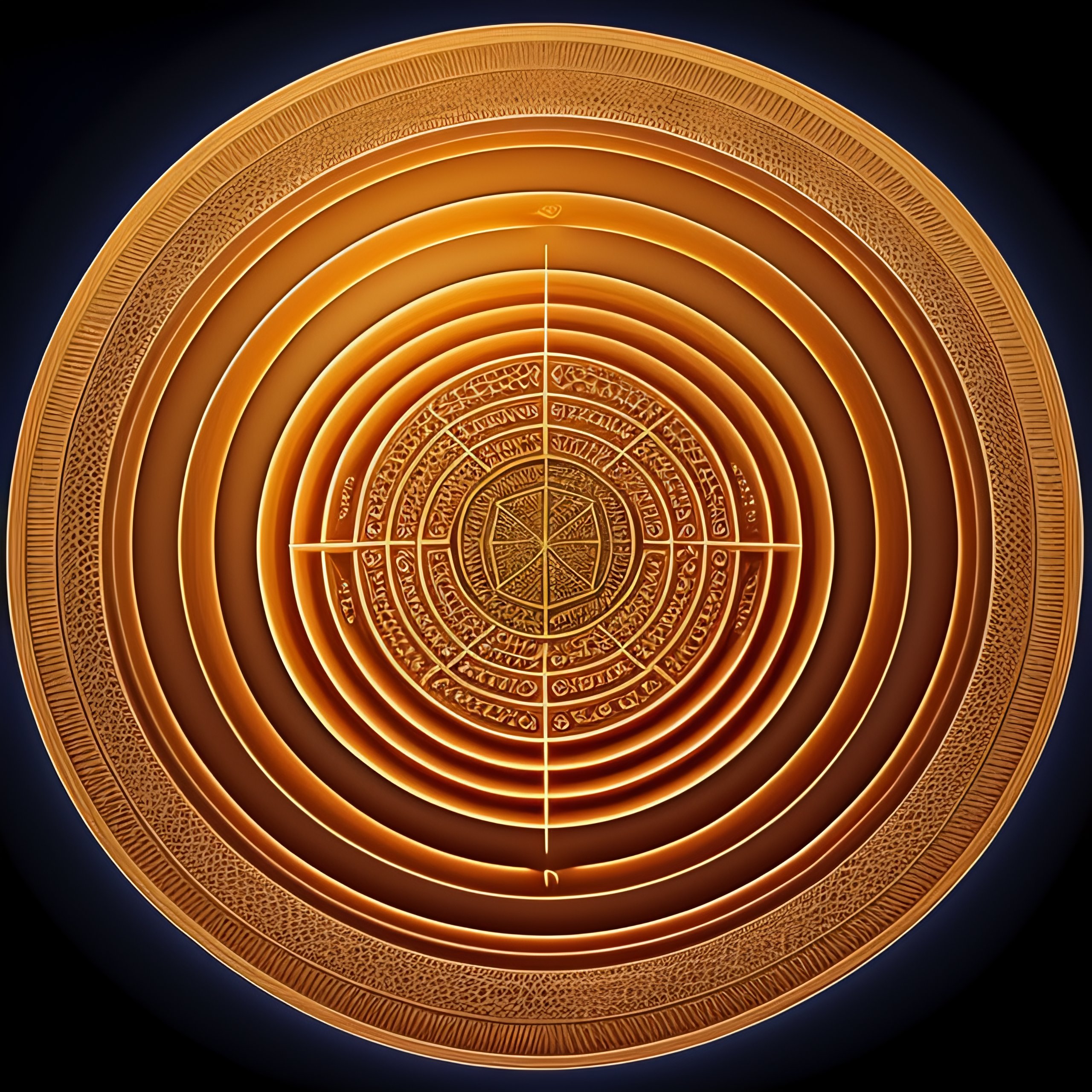 Lexica - Geometric crop circle in wheet, amazing, alien pattern