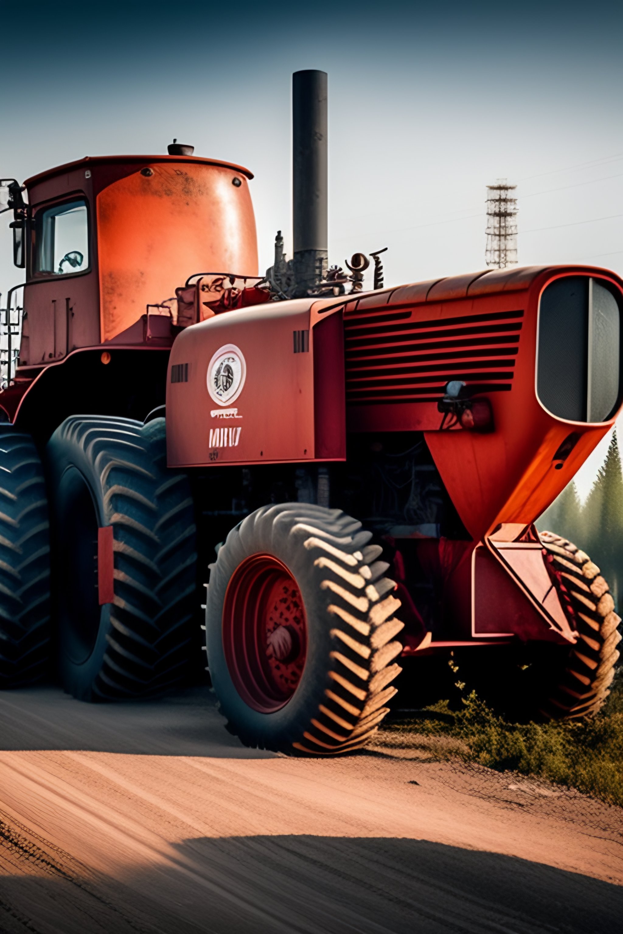 Lexica - Devil driving tractor in Chernobyl toxic zone