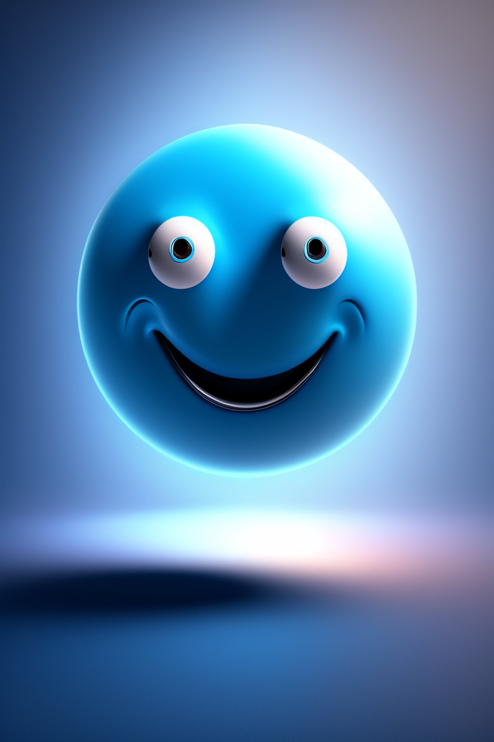 Lexica - A 3d blue cartoon face car smiling, fantasy, cute, dreamlike ...