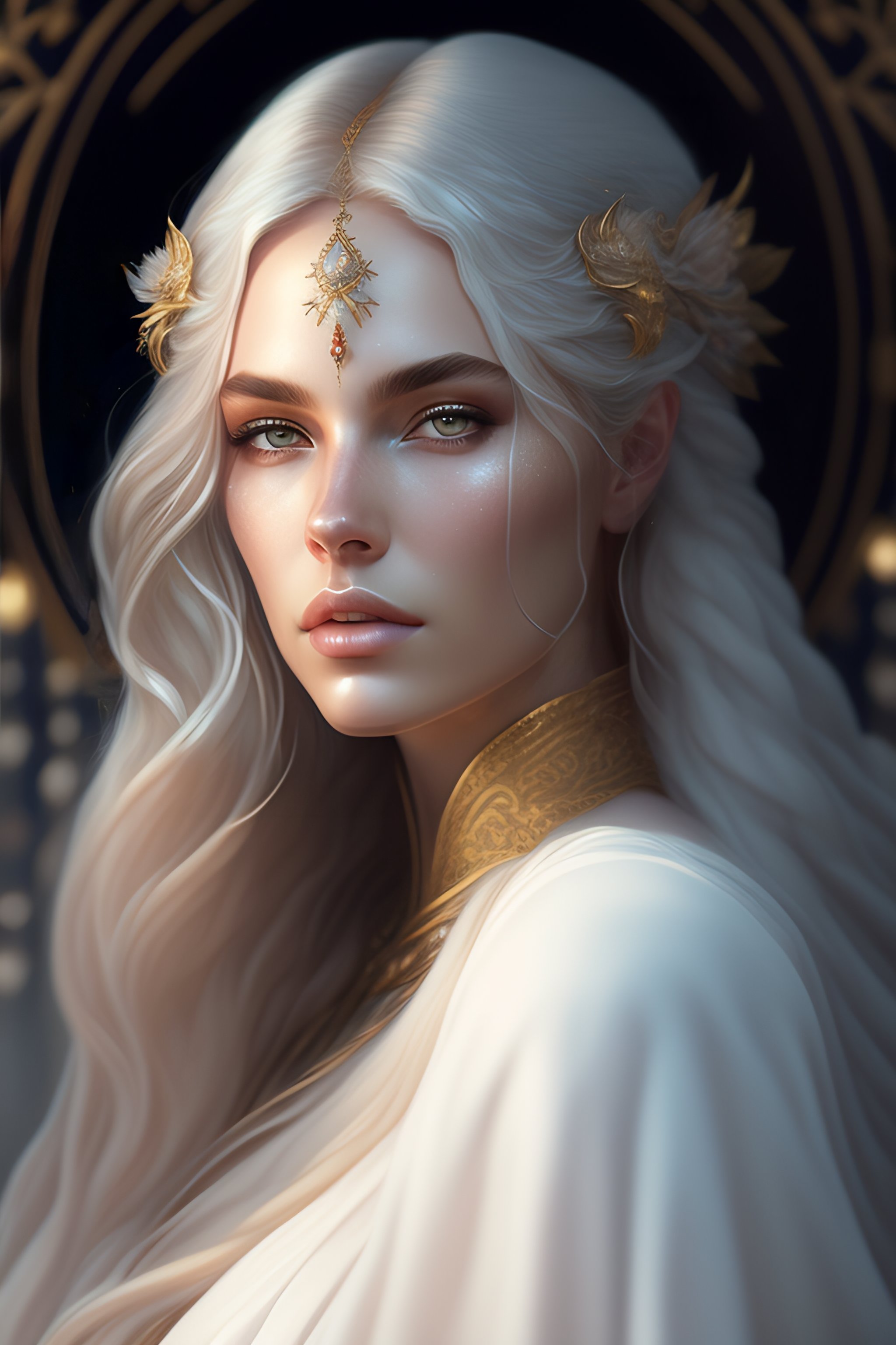 Lexica - Portrait painting of a beautiful witch princess, wearing all ...