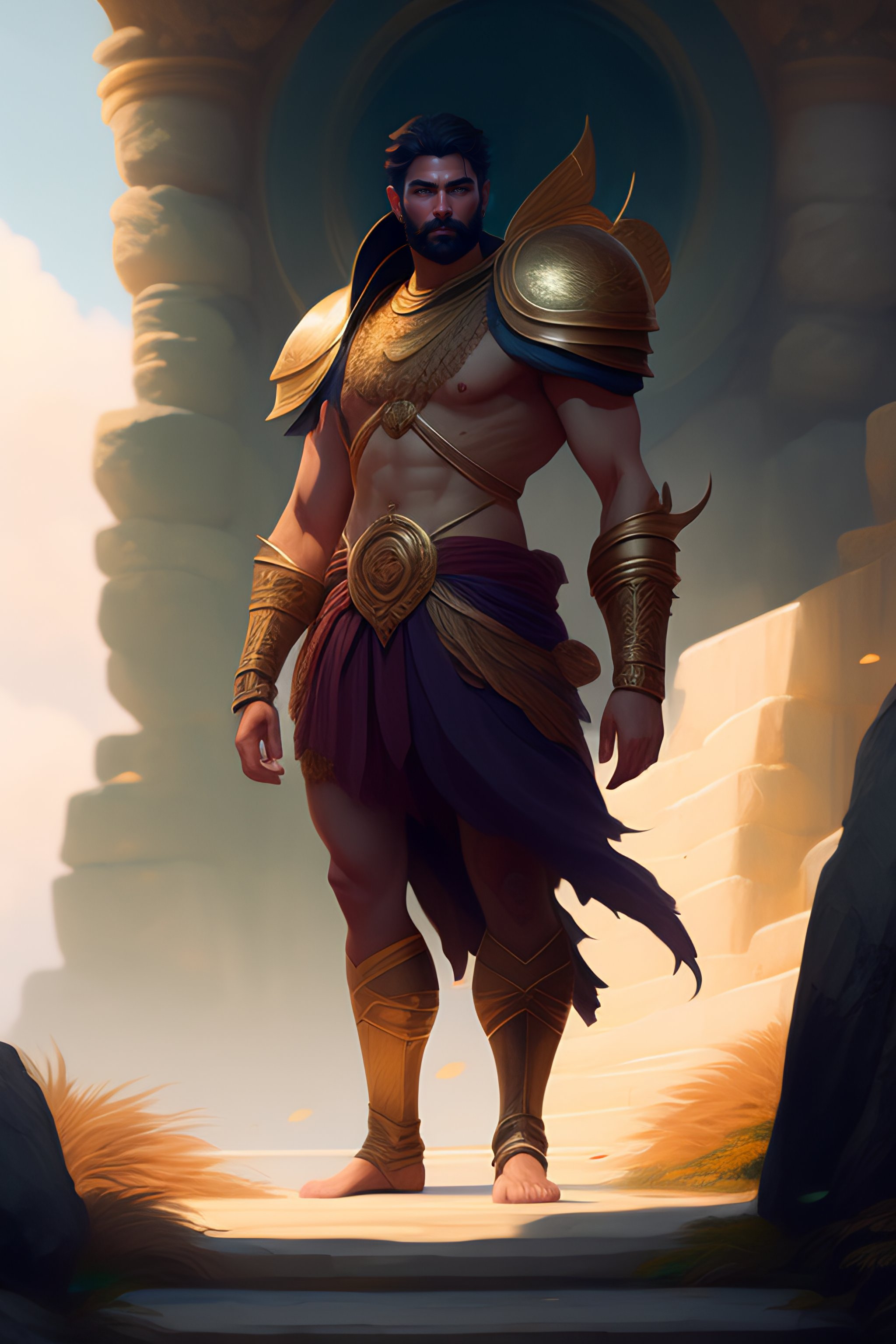 Lexica - Highly detailed full body of geral de rivia Greek mythology ...