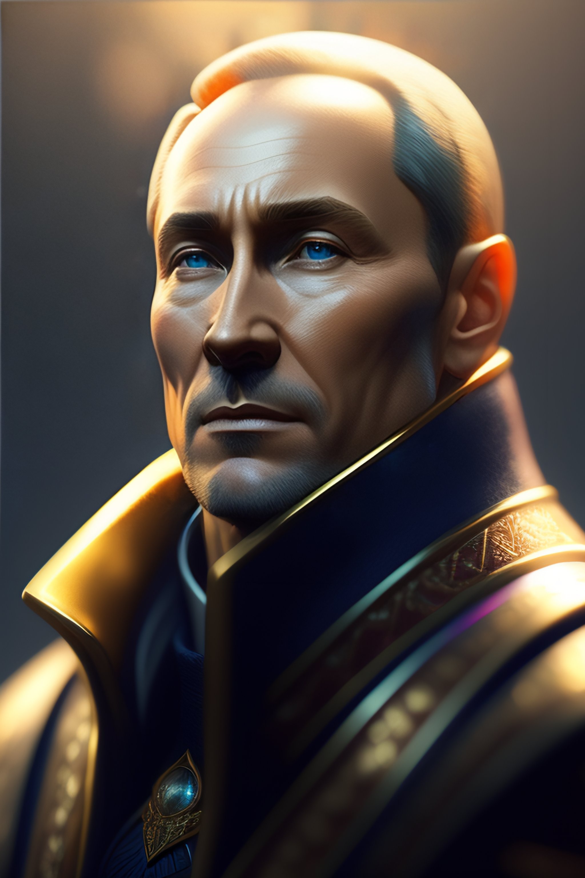 Lexica - Movie still macro close photo of Putin, by weta disney pixar ...