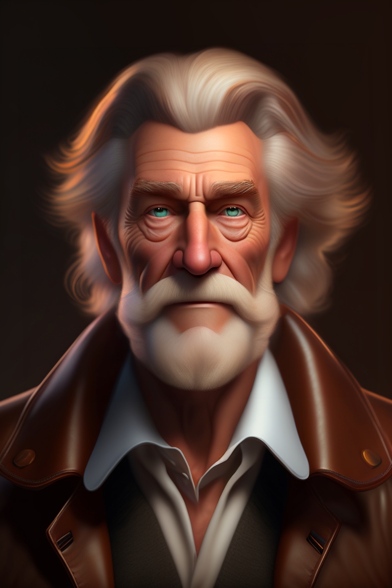 Lexica - A realistic wise old man in his 50's with full hair and a ...
