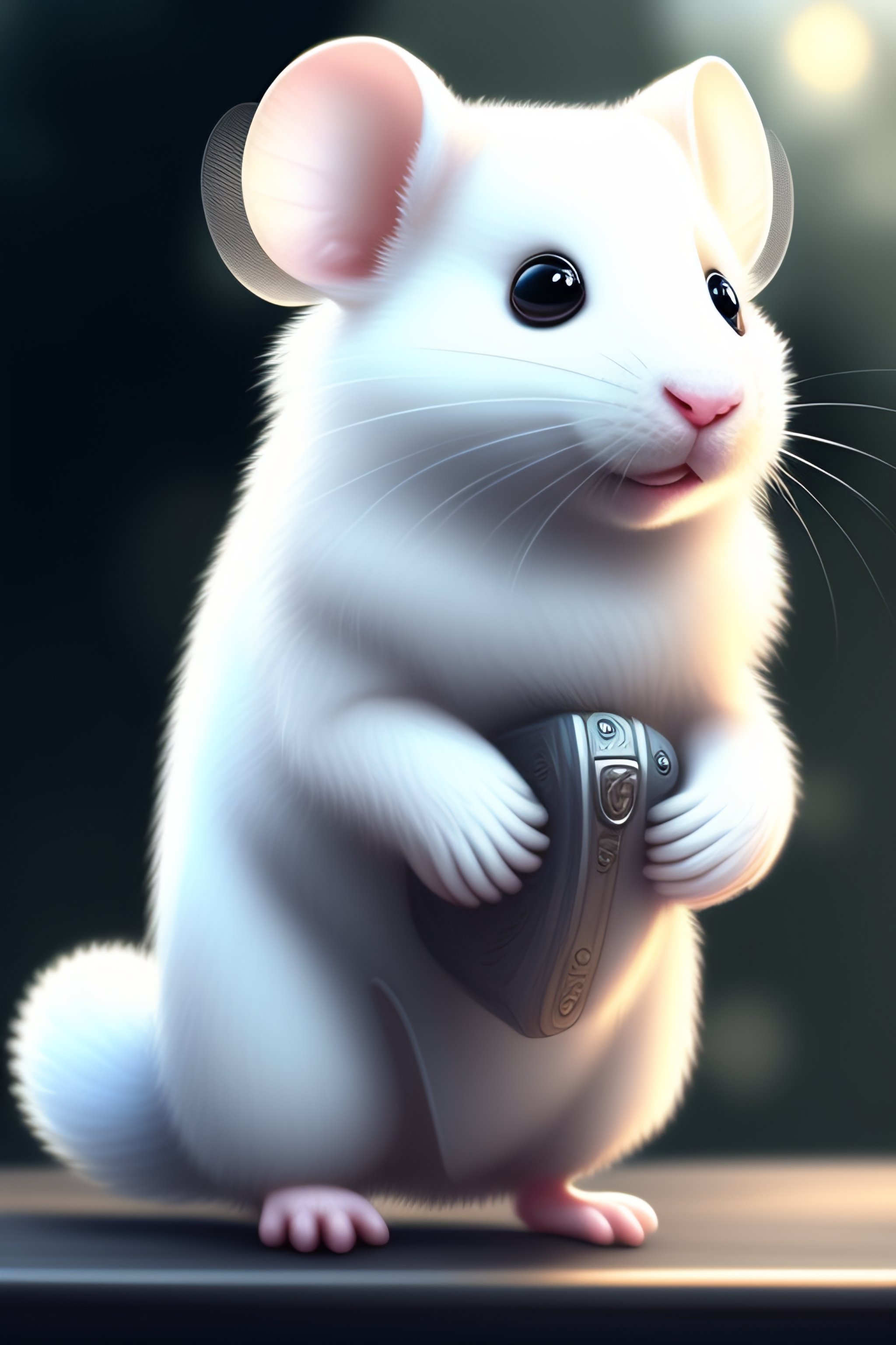 Lexica - CUTE AND ADORABLE CARTOON FLUFFY white rat,un a tuxedo ...