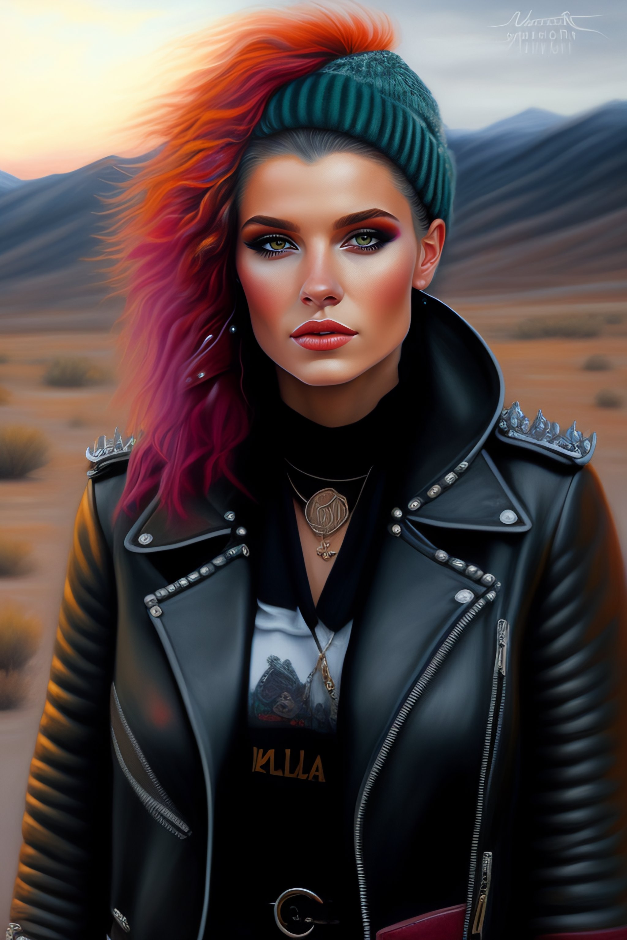 Lexica - Cute punk rock Lula, mad max jacket, renaissance, cables on ...