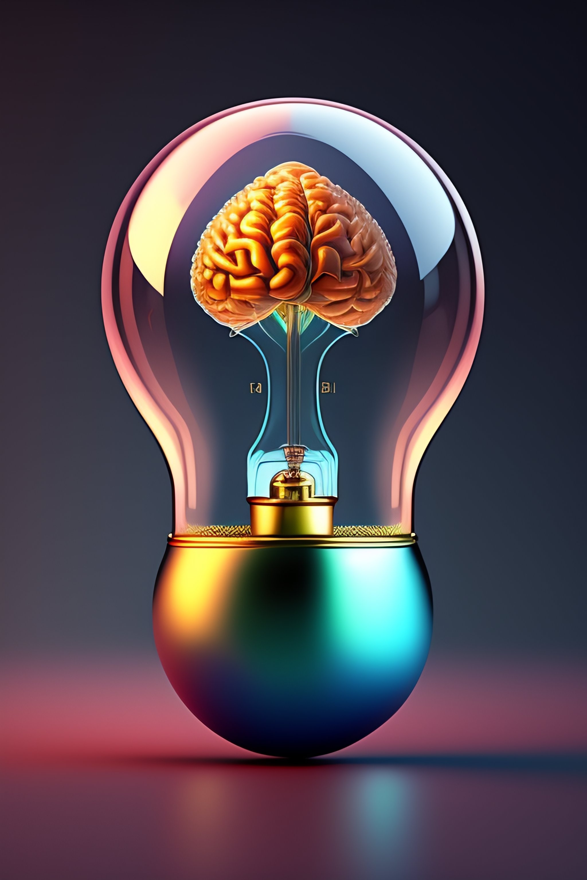 Lexica - Bulb with brain half the brain smart and half creative ...