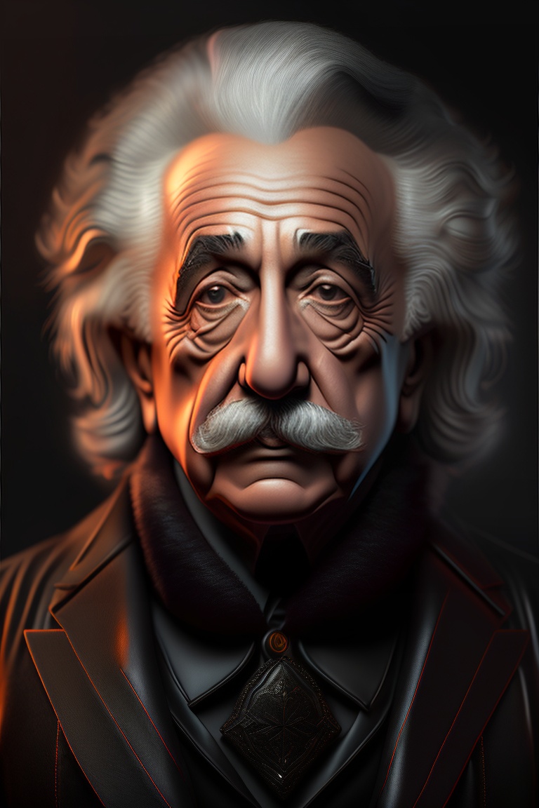 Lexica - Albert Einstein, scar, badass, scary, creepy, seen from a ...