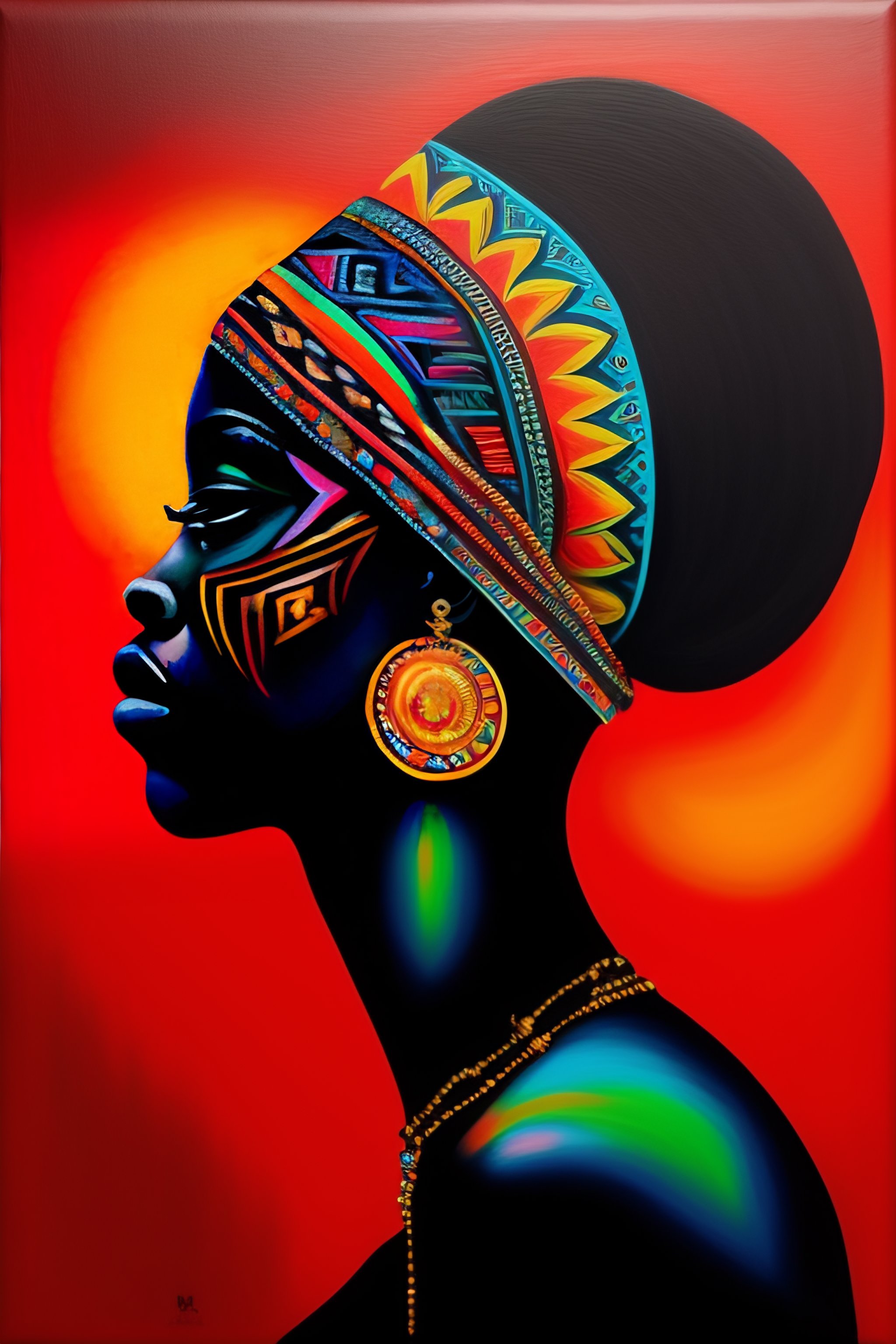 African Women Tribal Paint