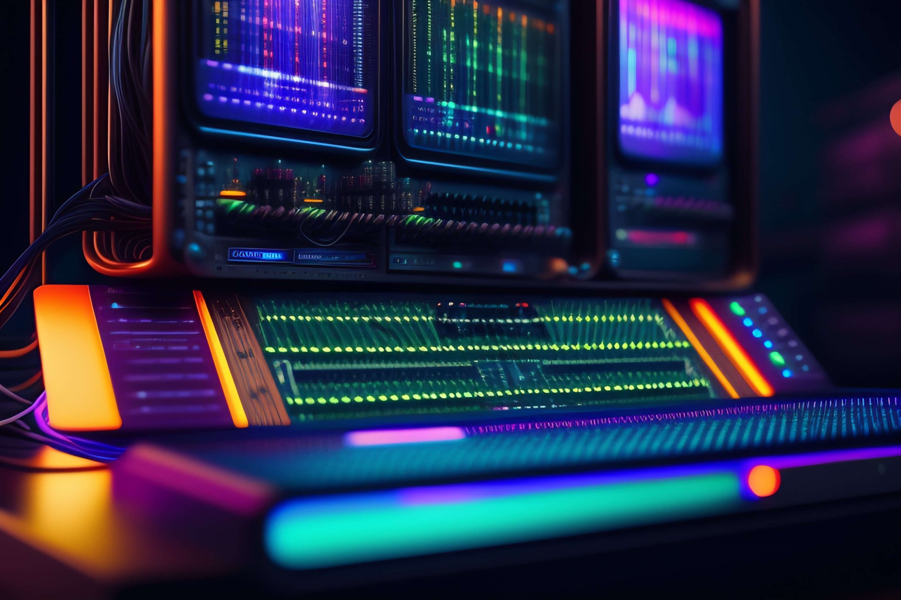 Lexica - Eurorack in cyberpunk era, hyper realistic