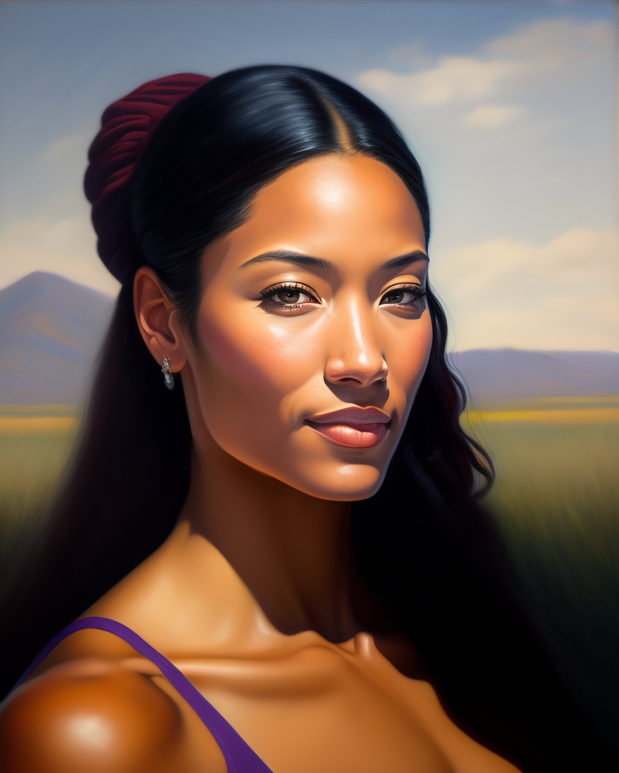 Lexica - Lexica self portrait human version, realistic oil painting.