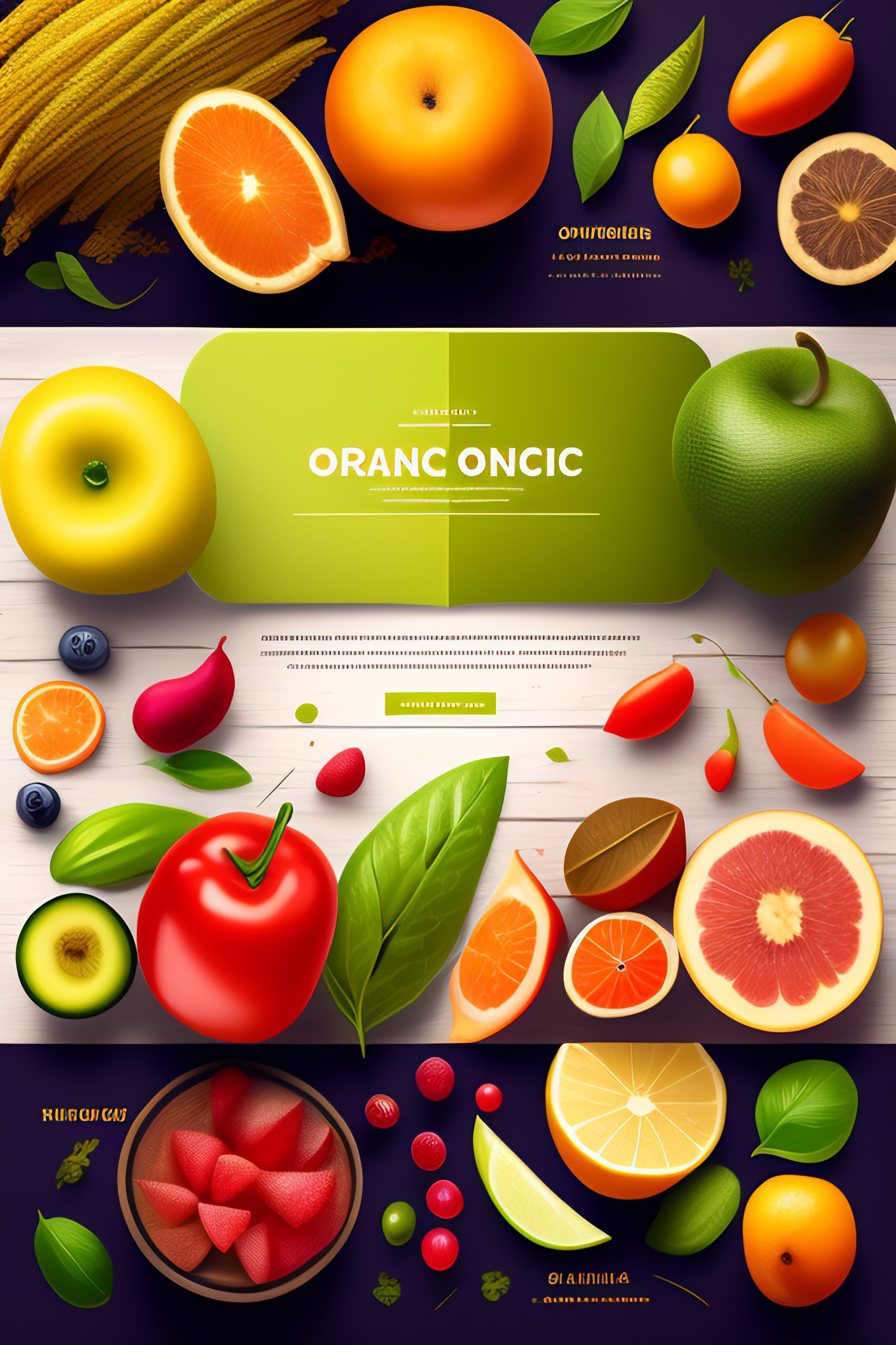 Lexica - Banner for the website with the theme: organic products