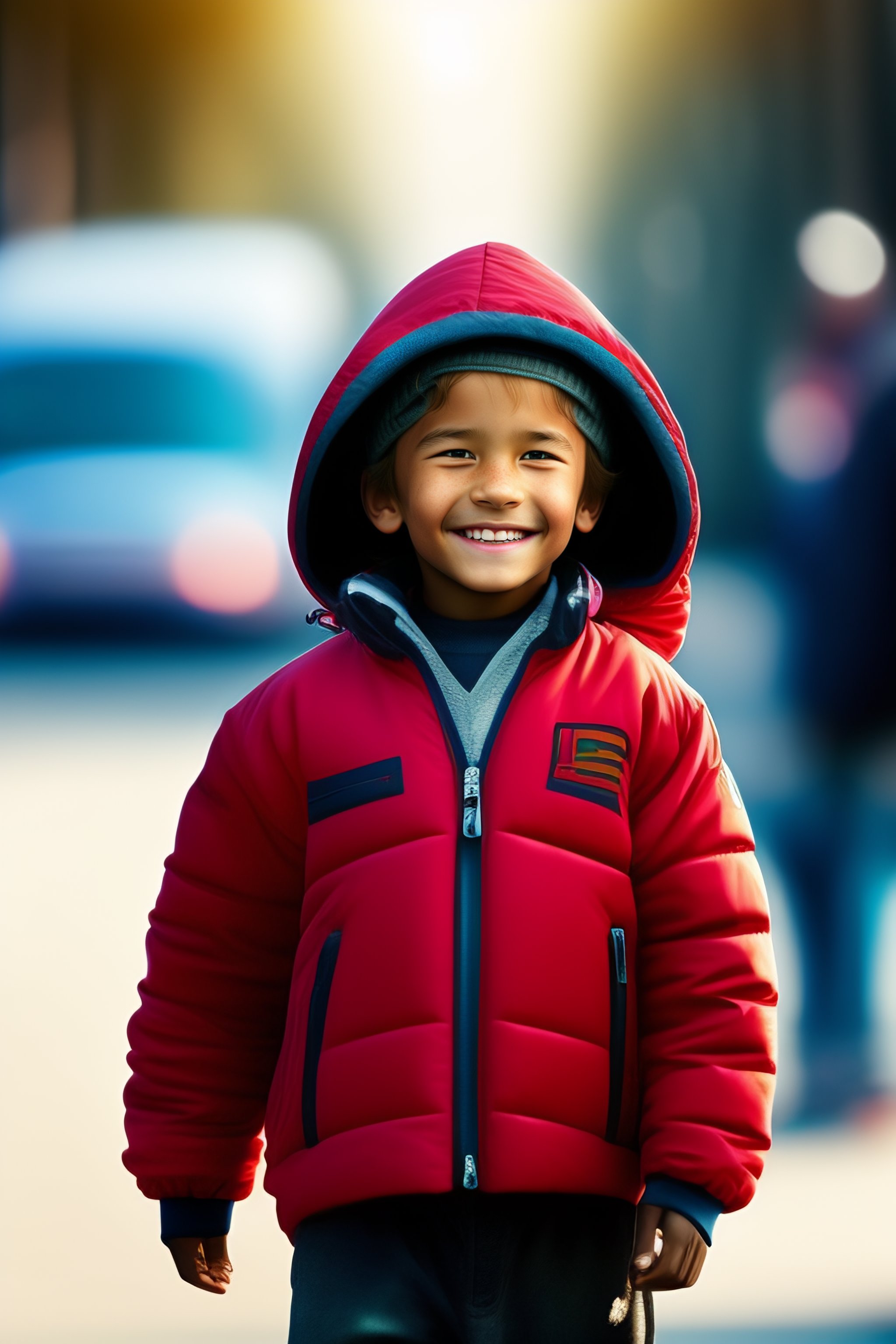 Lexica - Photo of joyful homeless kid