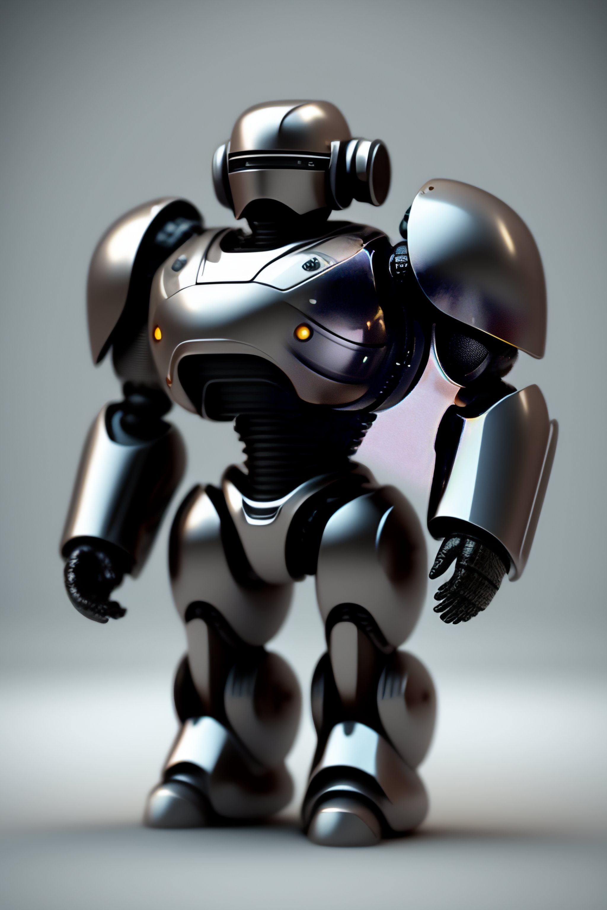 Lexica - Cute 3d render of toy art robocop