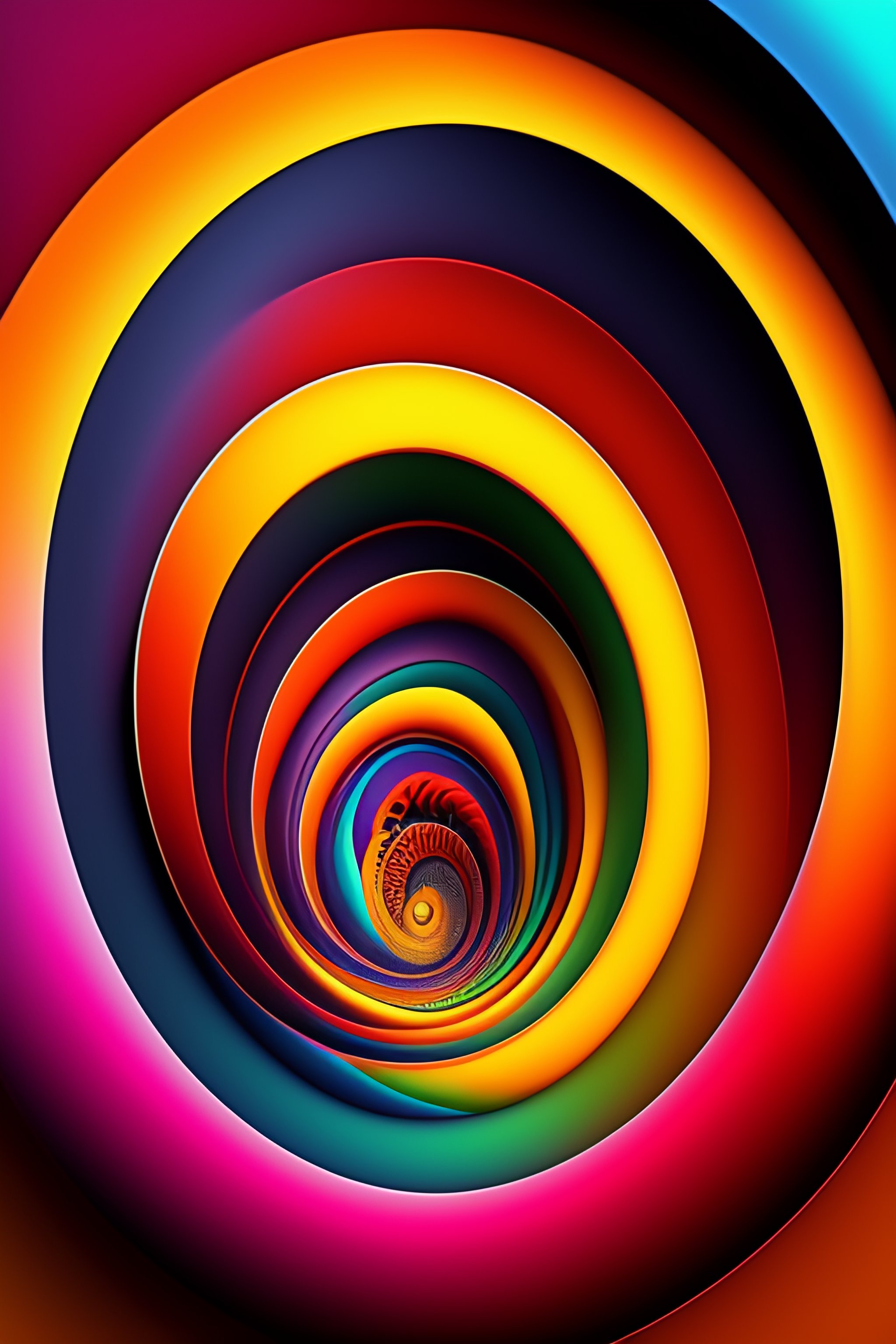 Lexica - Dizzying composition of colorful fractal patterns in an inward ...