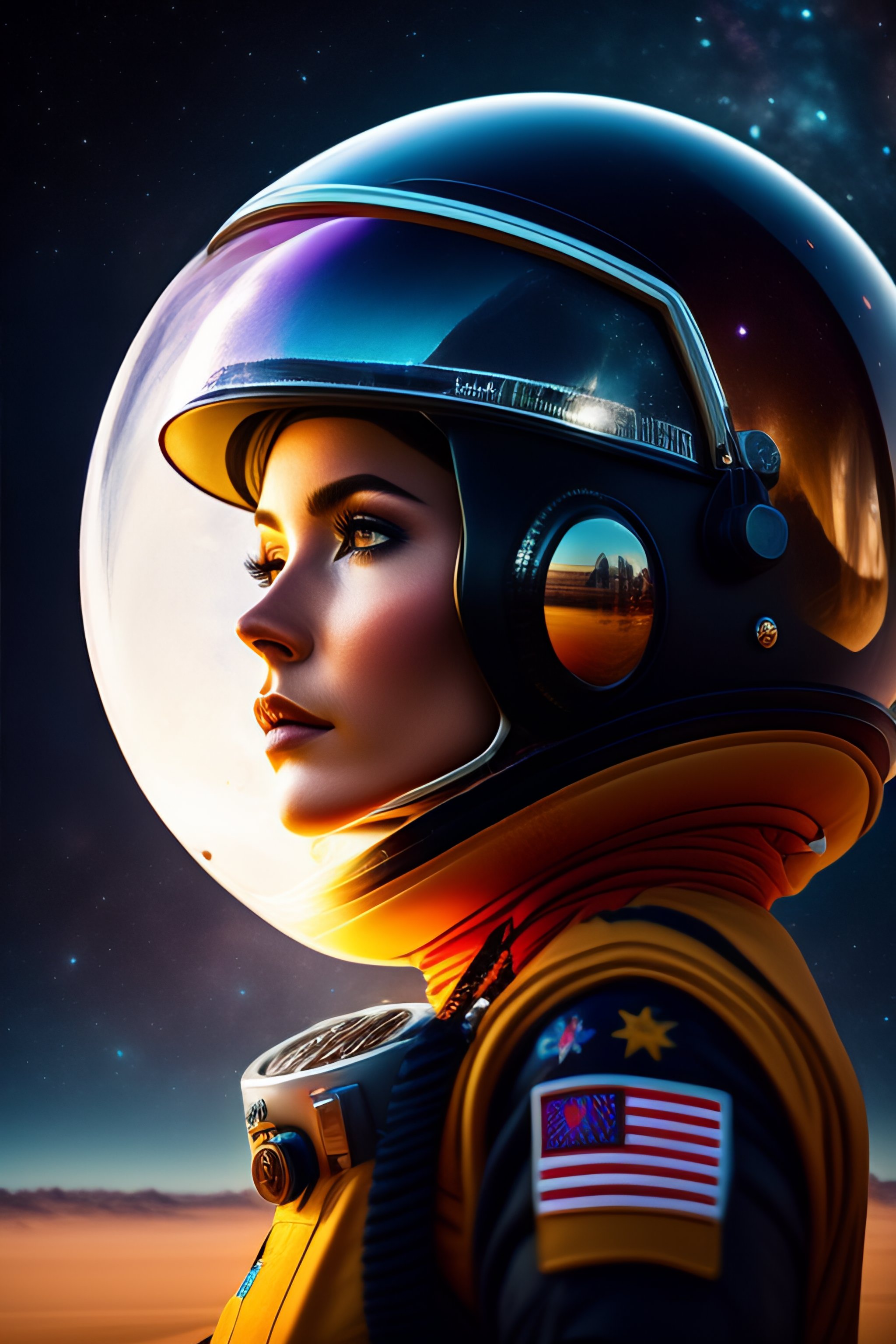 Lexica - Portrait of a Space Ranger on alien planet