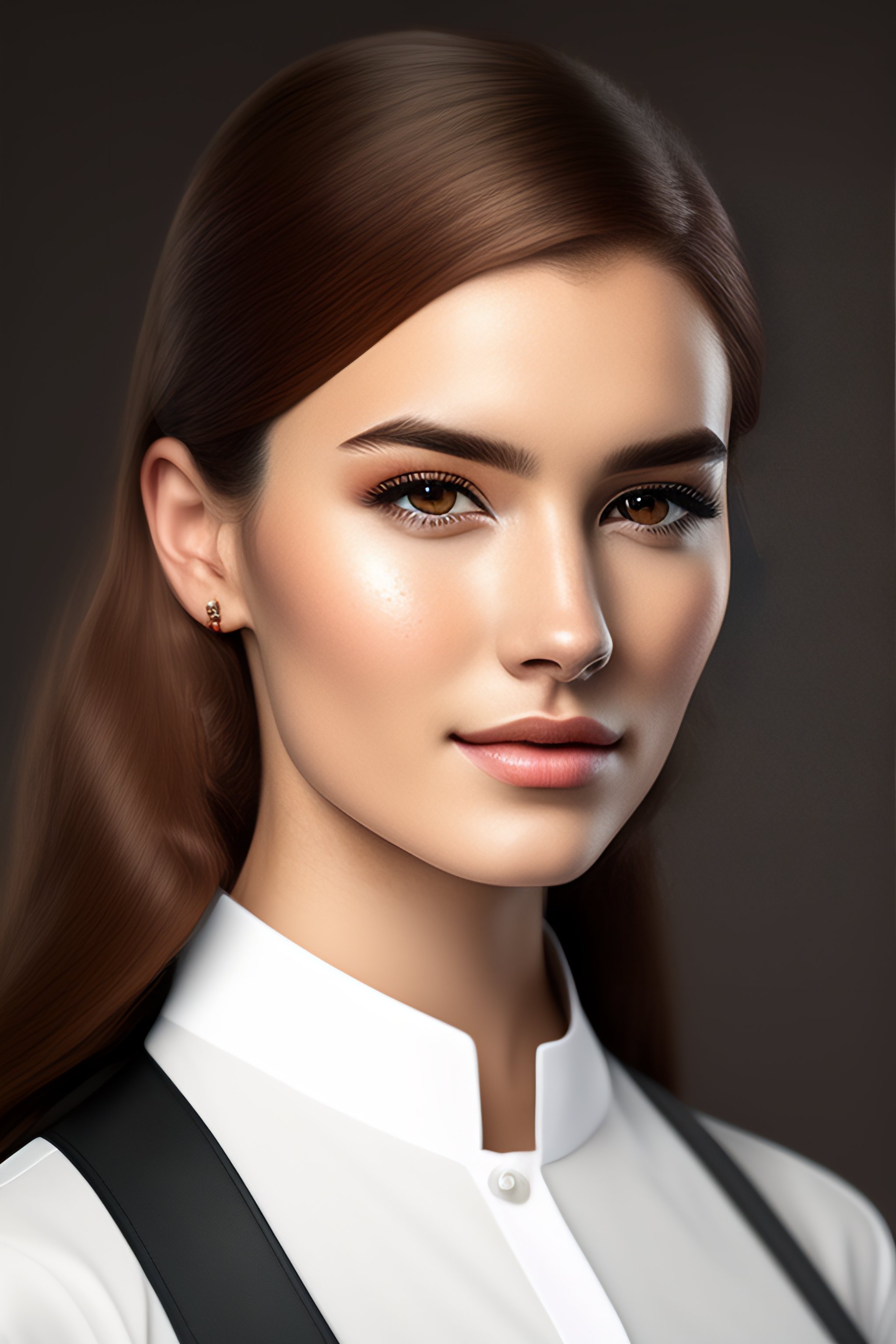 Lexica - Photo realistic headshot of a cute young woman with a blank ...
