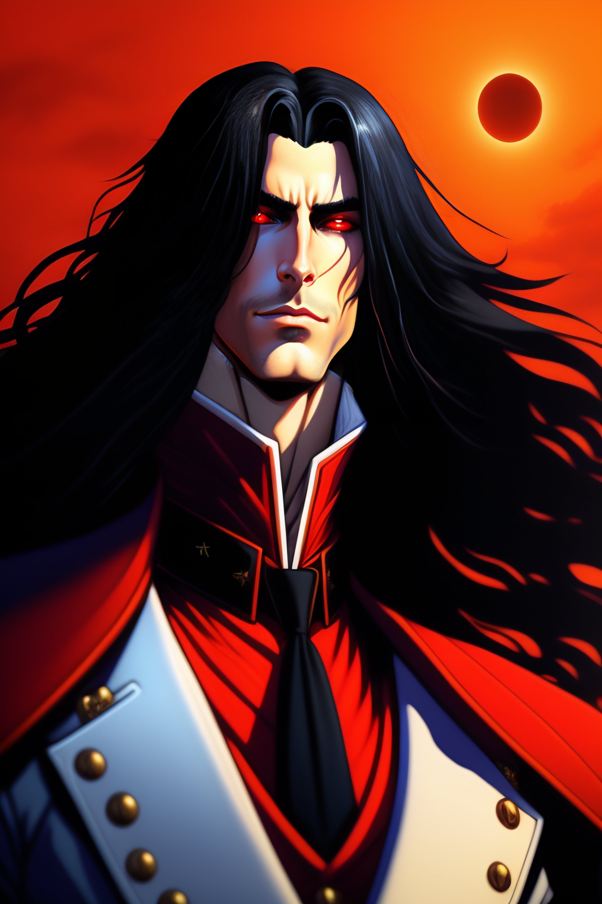 Lexica - Portrait of Alucard Hellsing