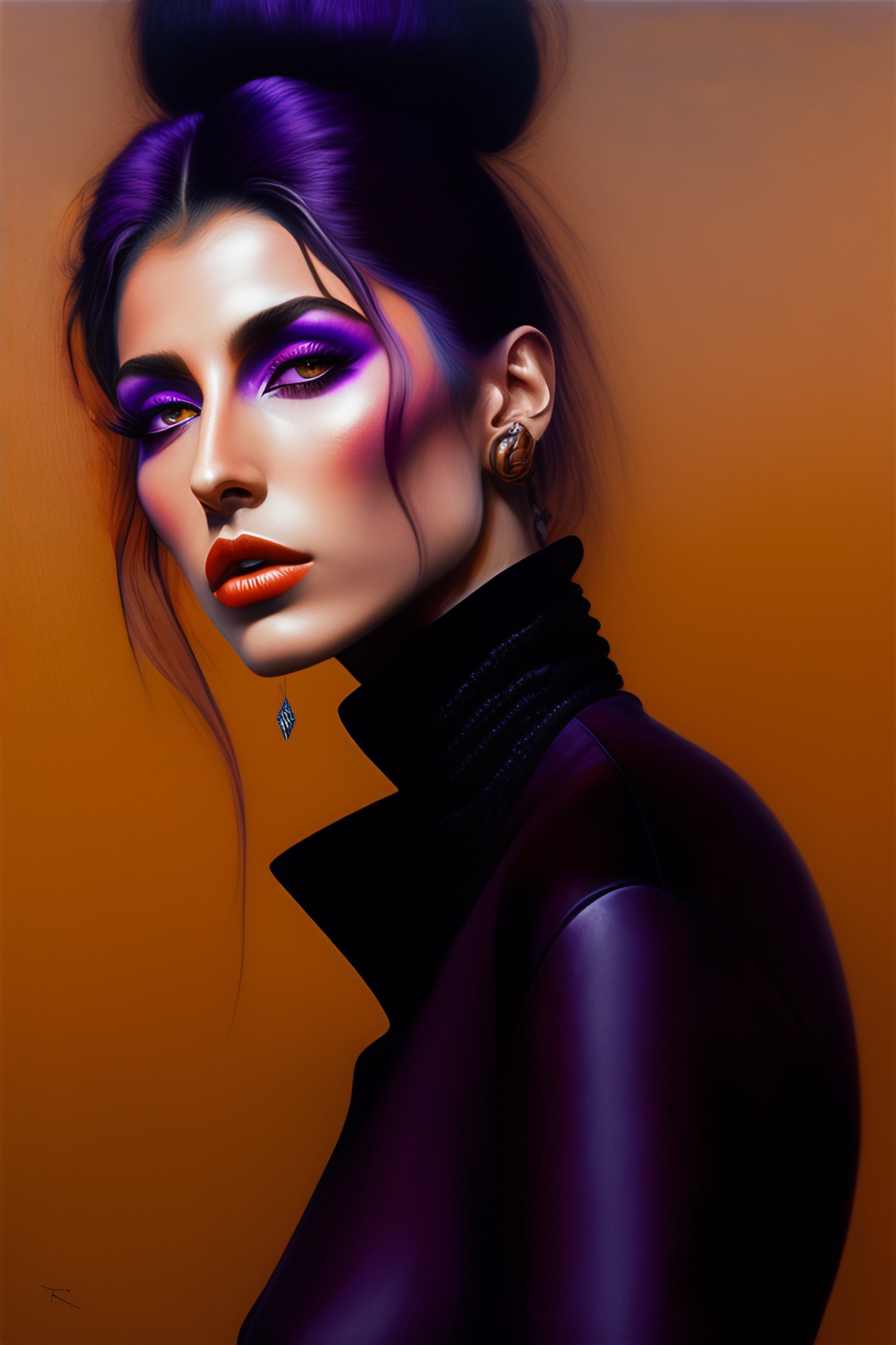 Lexica - Beksinski mortal kombat dark purple female character with ...