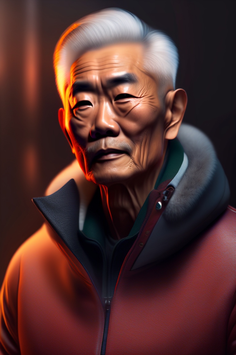 Lexica - An advertisement pic with a stunning Chinese old man model ...