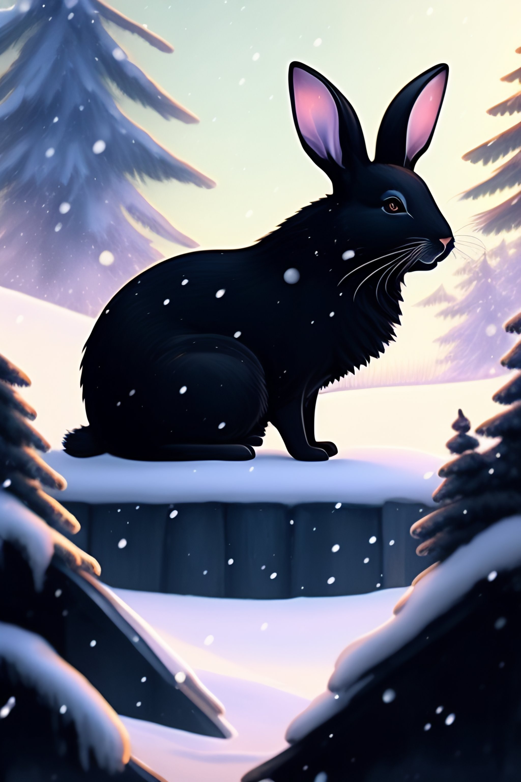 Lexica - Black rabbit in the style of the anime "moving castle", Hayao ...