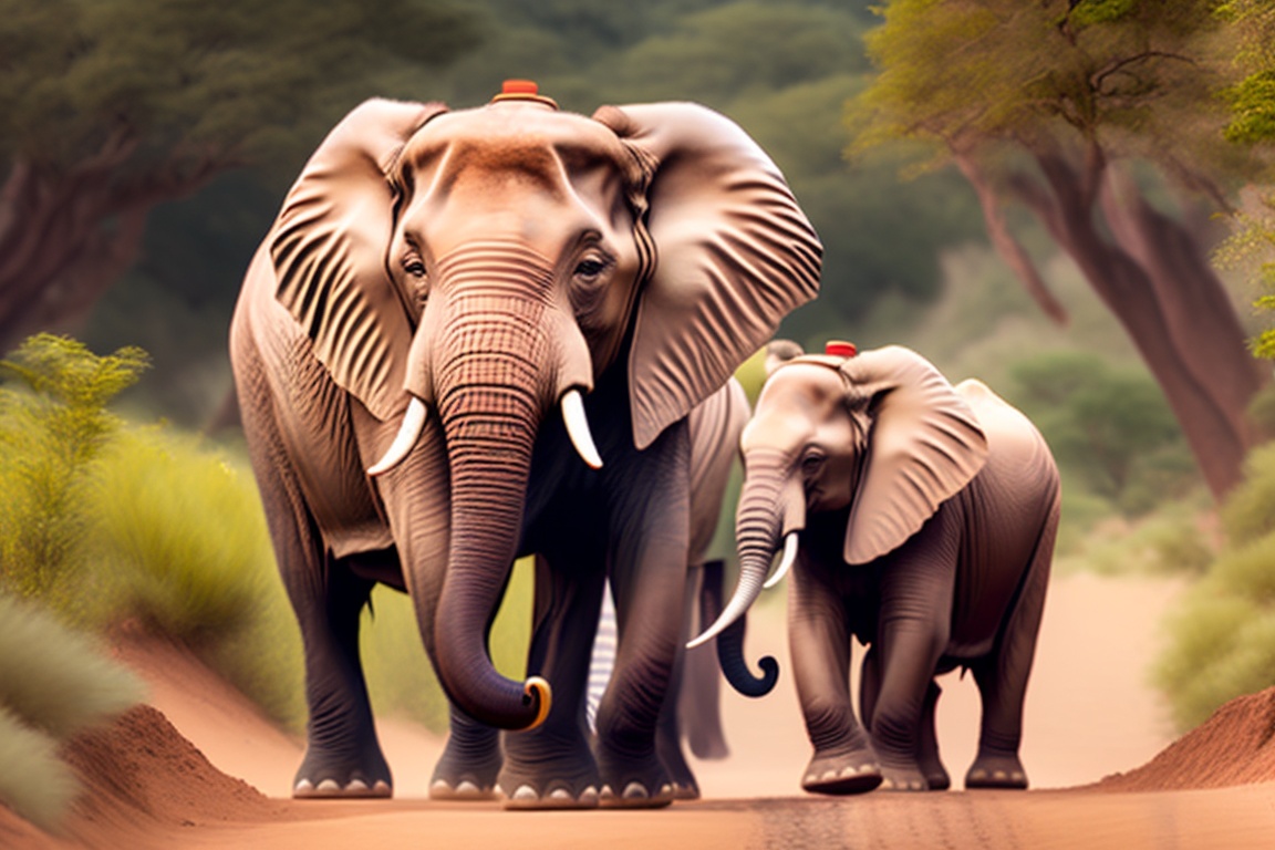 Lexica - Word of lady elephant's incredible adventure spread throughout ...