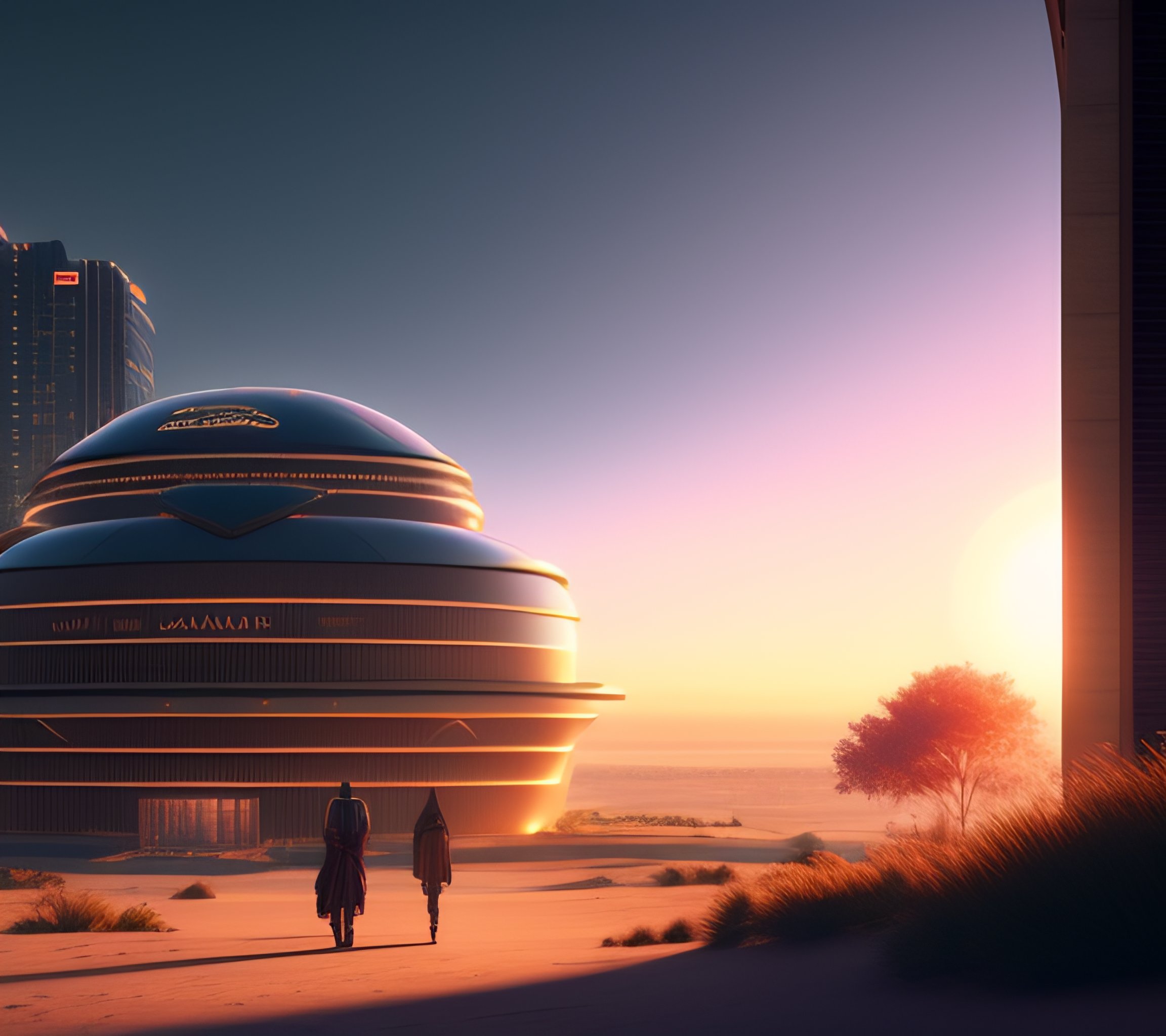 Lexica - A cinematic composition depicting : we're overlooking a ...